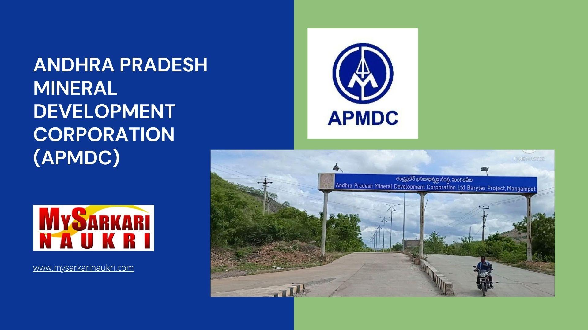 Andhra Pradesh Mineral Development Corporation (APMDC) Recruitment ...