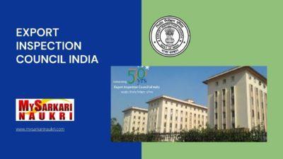 Export Inspection Council India Recruitment - MySarkariNaukri En