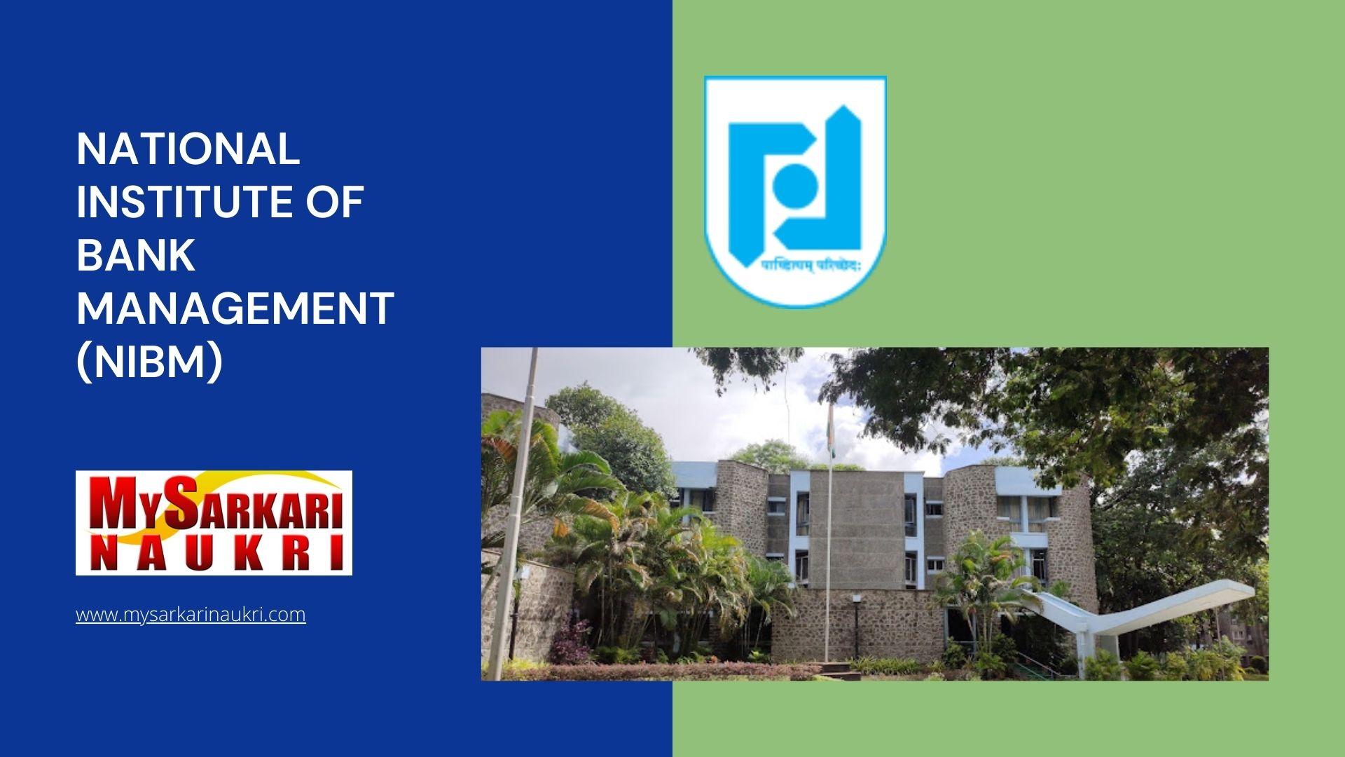 National Institute Of Bank Management (NIBM) Recruitment - MySarkariNaukri En