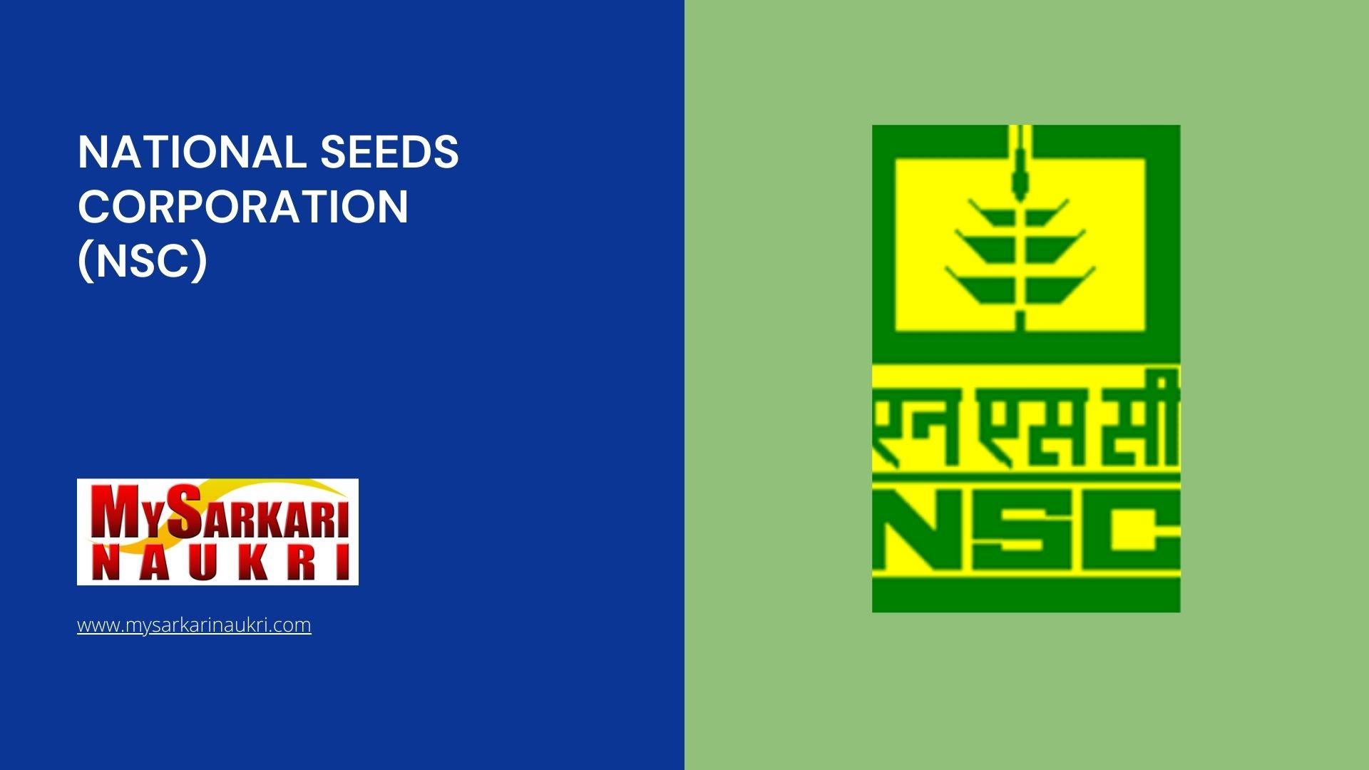 National Seeds Corporation (NSC) Recruitment: Job Opportunities and ...