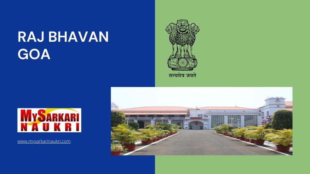 Raj Bhavan Goa Recruitment - MySarkariNaukri En
