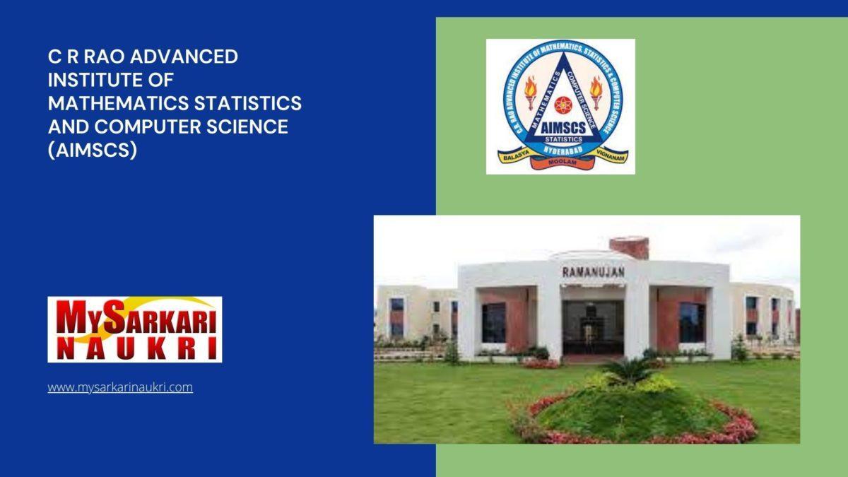 C R Rao Advanced Institute of Mathematics Statistics and Computer ...