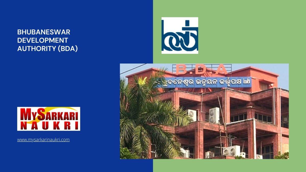 Bhubaneswar Development Authority (BDA) Recruitment - MySarkariNaukri En