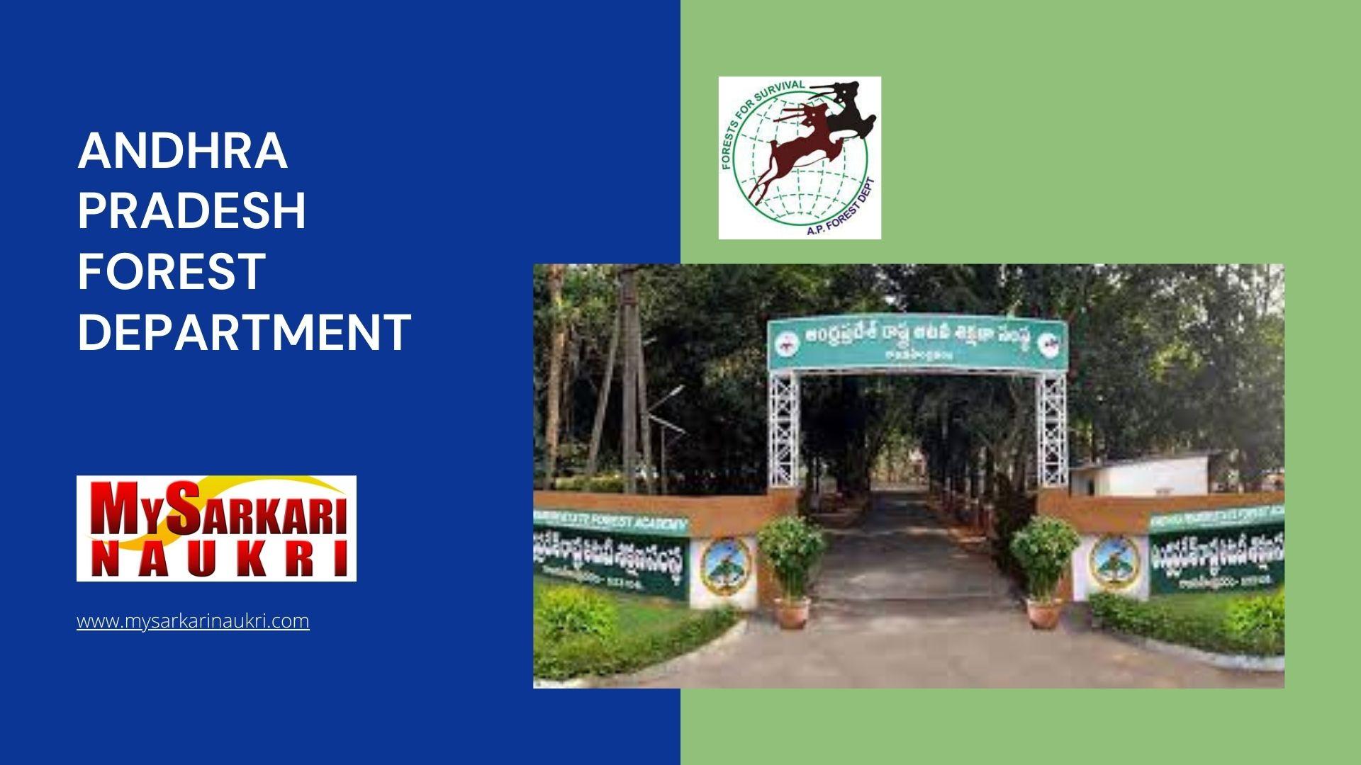 Andhra Pradesh Forest Department Recruitment - MySarkariNaukri En