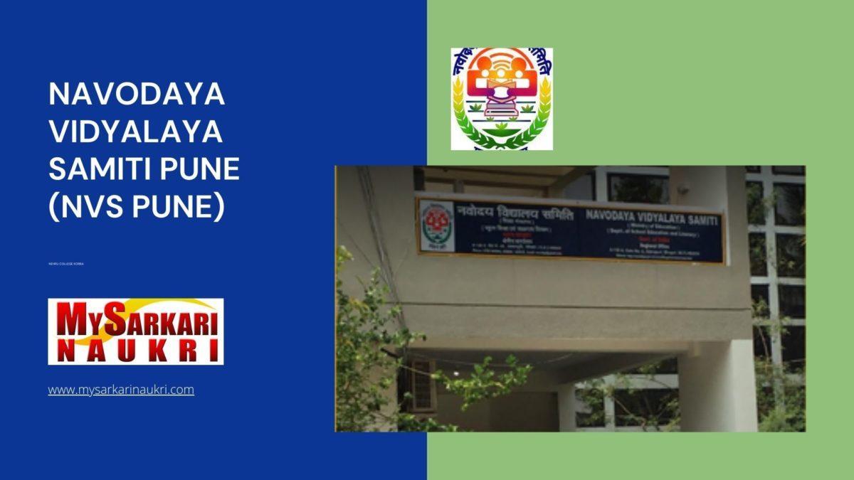 Navodaya Vidyalaya Samiti Pune (NVS Pune) Recruitment - MySarkariNaukri En