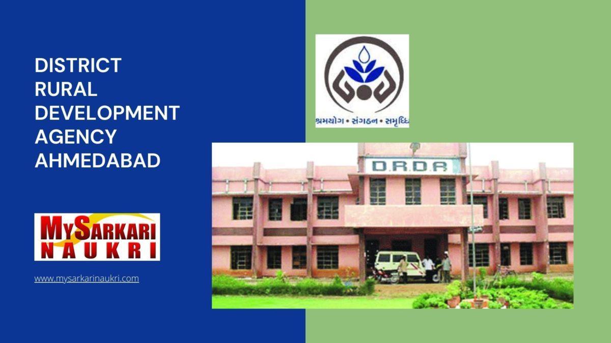 District Rural Development Agency (DRDA) Ahmedabad Recruitment ...