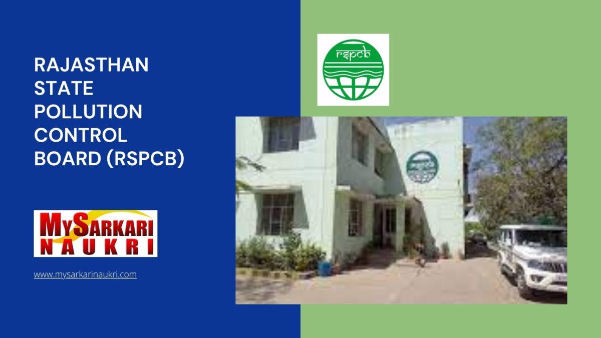 Rajasthan State Pollution Control Board (RSPCB) Recruitment ...