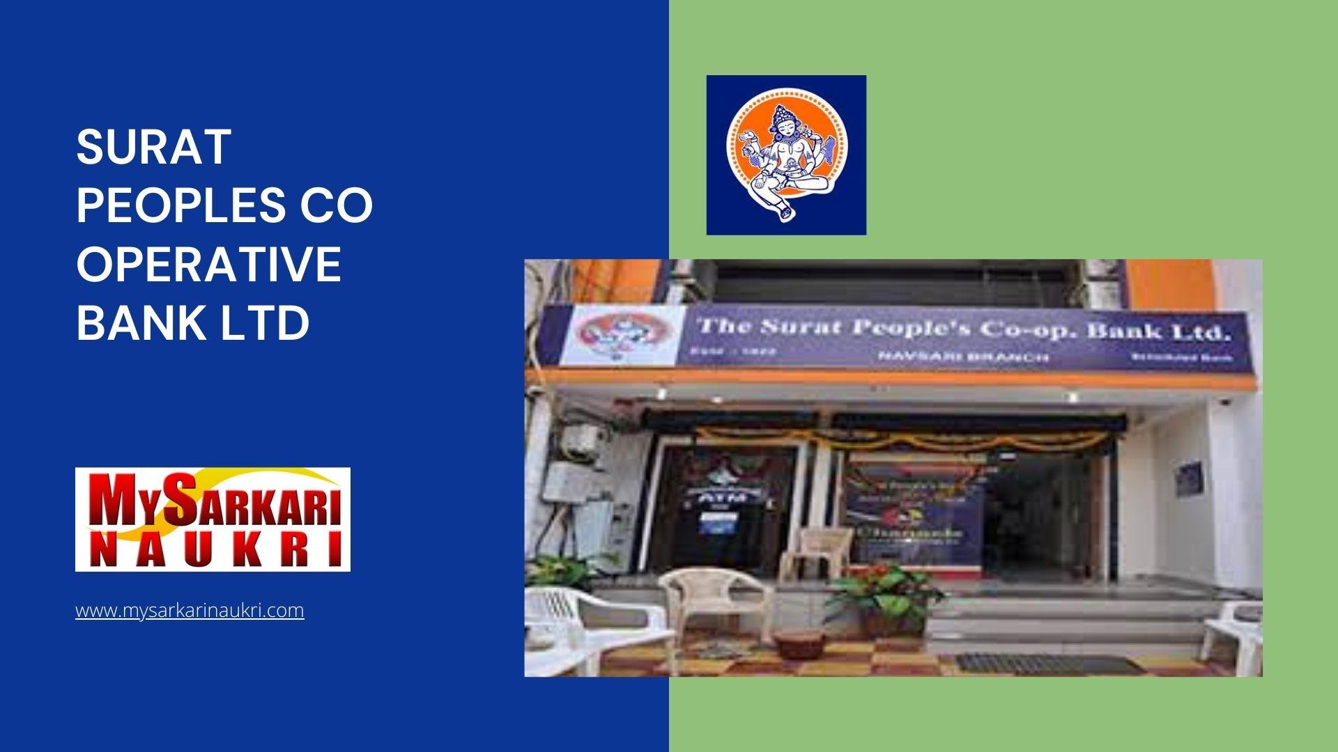 Surat Peoples Co-Operative Bank Ltd (SPCBL) Recruitment ...