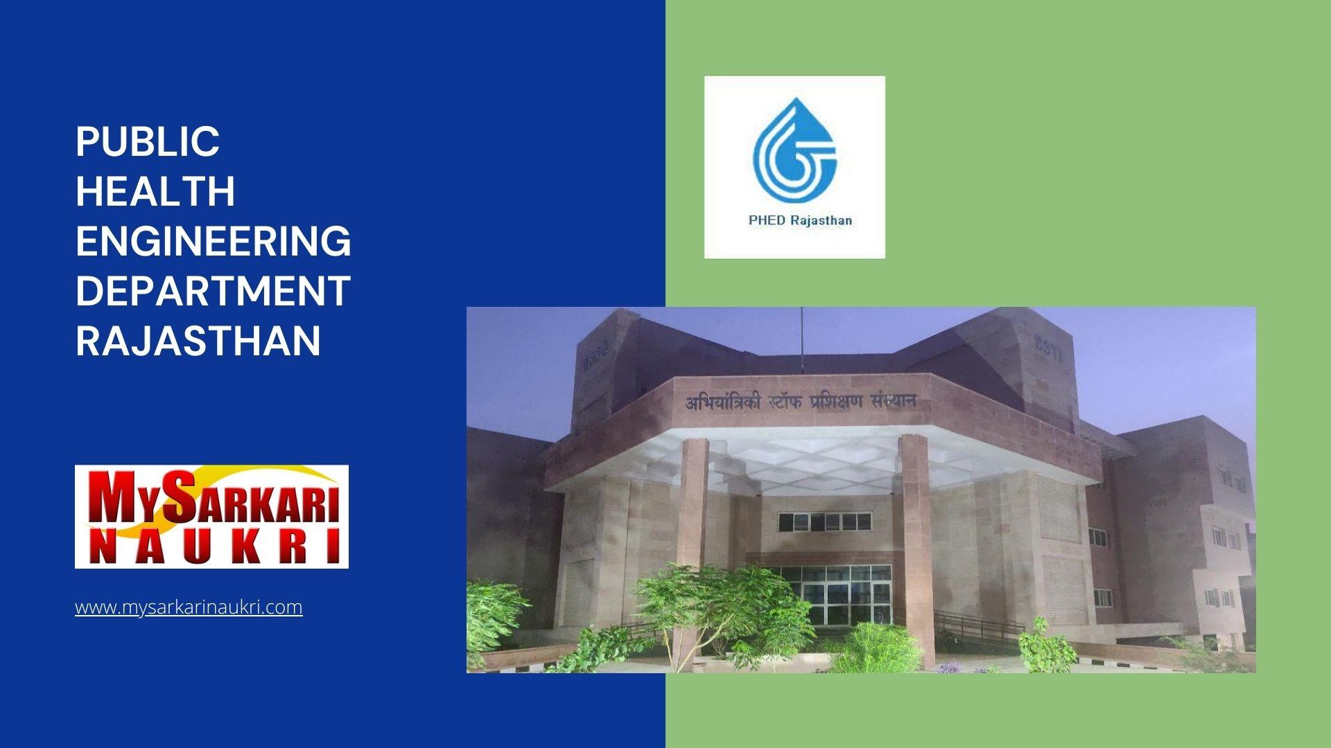 Public Health Engineering Department Rajasthan Recruitment ...