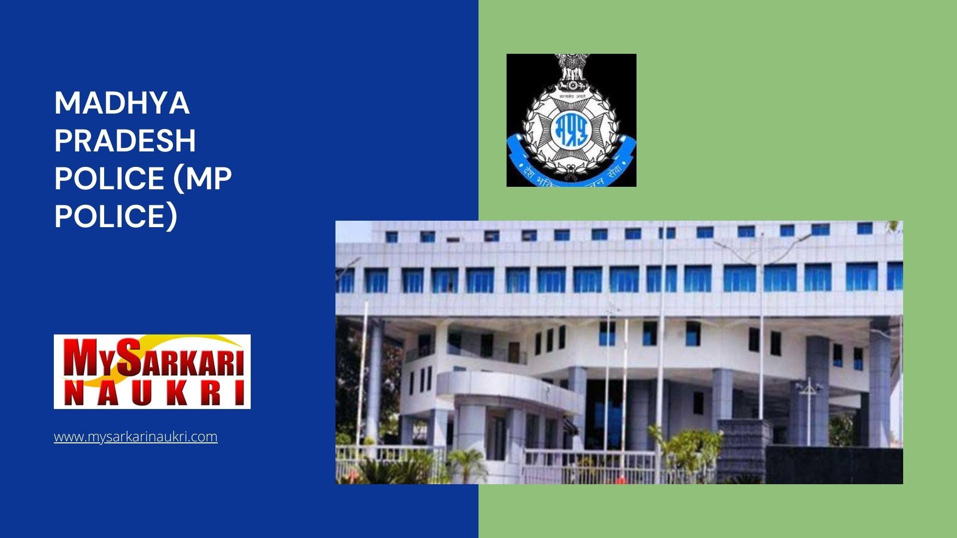 Madhya Pradesh Police (MP Police) Recruitment - MySarkariNaukri En