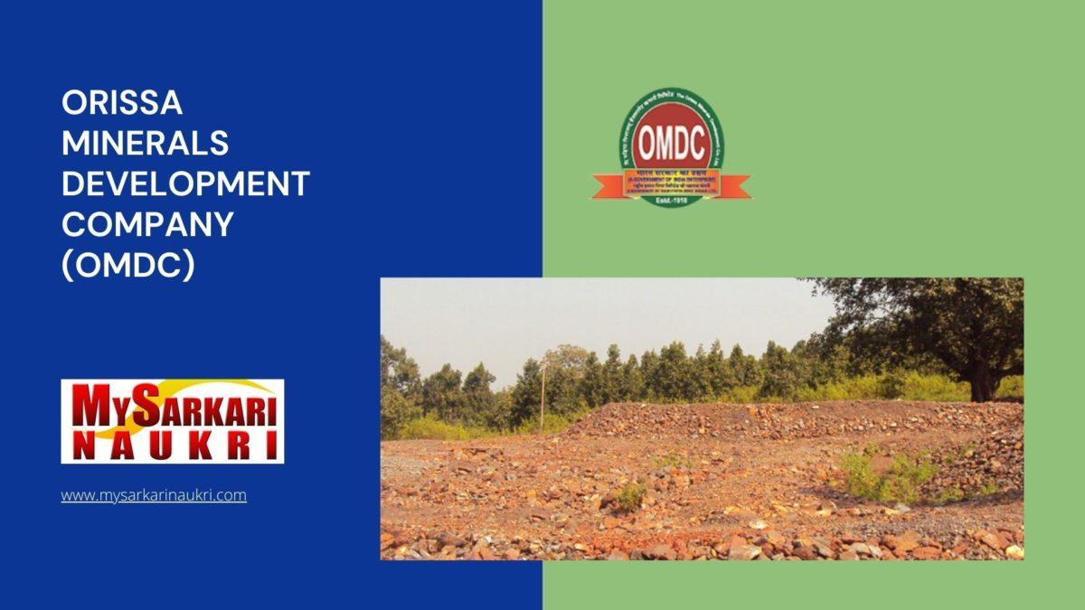 Orissa Minerals Development Company (OMDC) Recruitment - MySarkariNaukri En