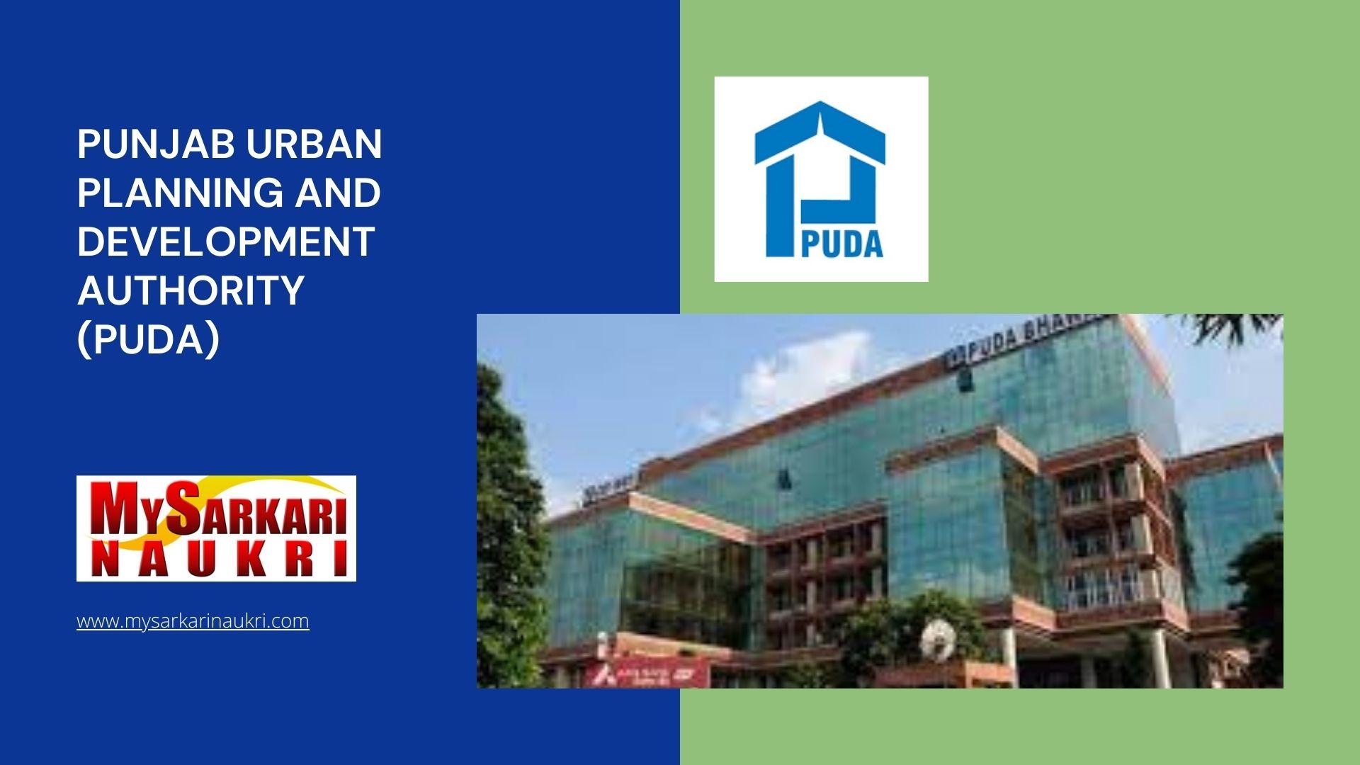 Punjab Urban Planning and Development Authority (PUDA) Recruitment ...