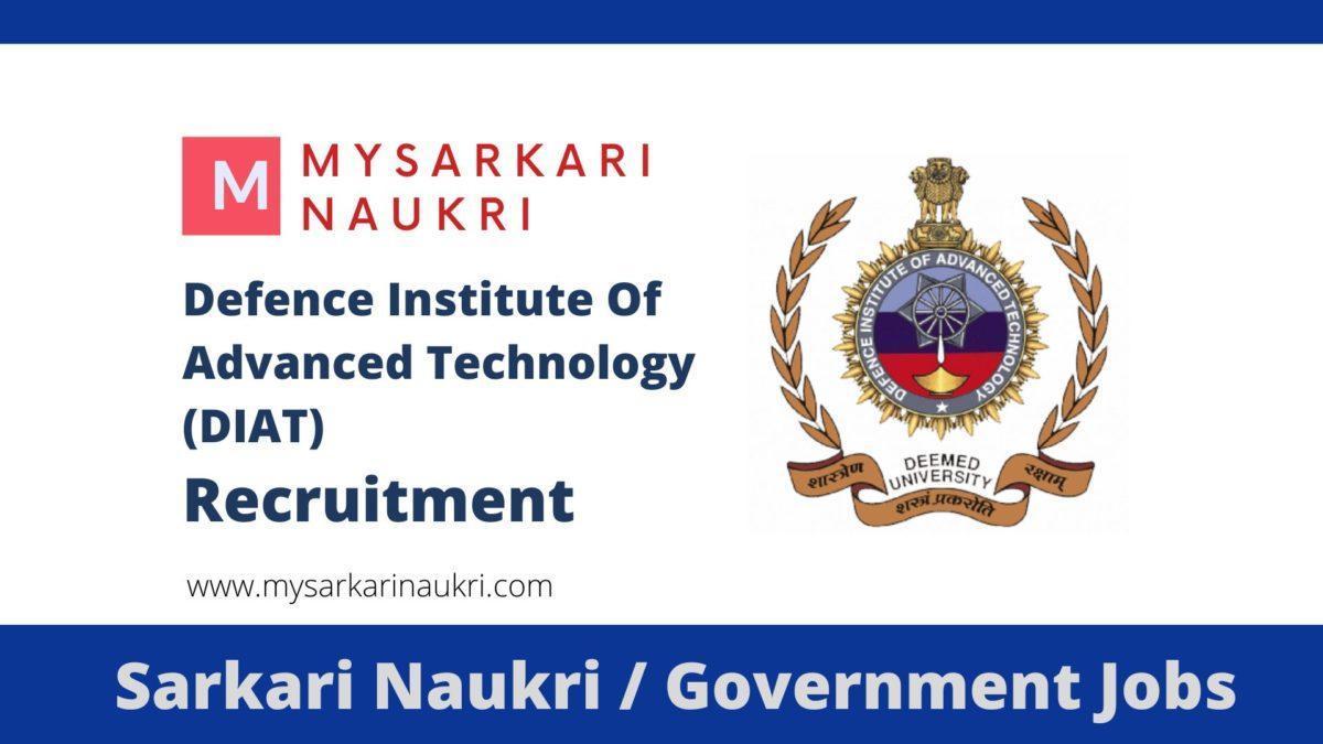 Defence Institute Of Advanced Technology (DIAT) Recruitment ...