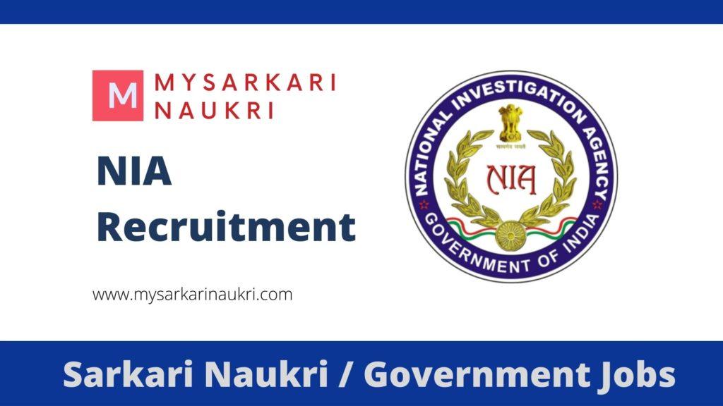 National Investigation Agency (NIA) Recruitment - MySarkariNaukri En