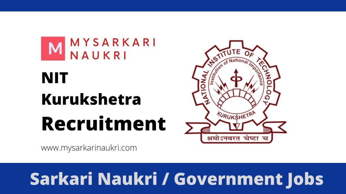 National Institute of Technology (NIT) Kurukshetra Recruitment ...