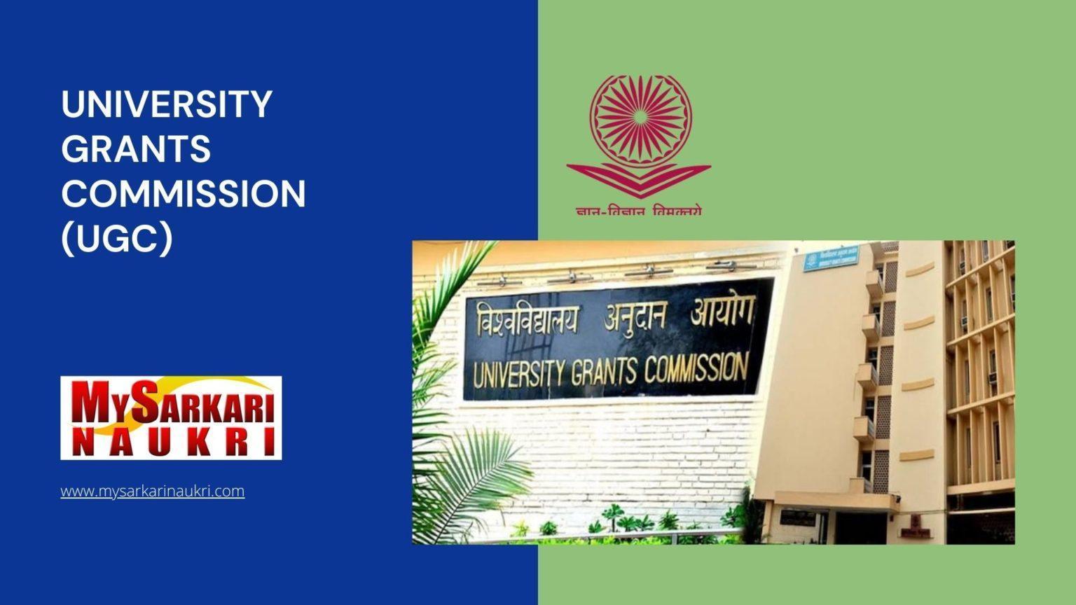 University Grants Commission (UGC) Recruitment - MySarkariNaukri En