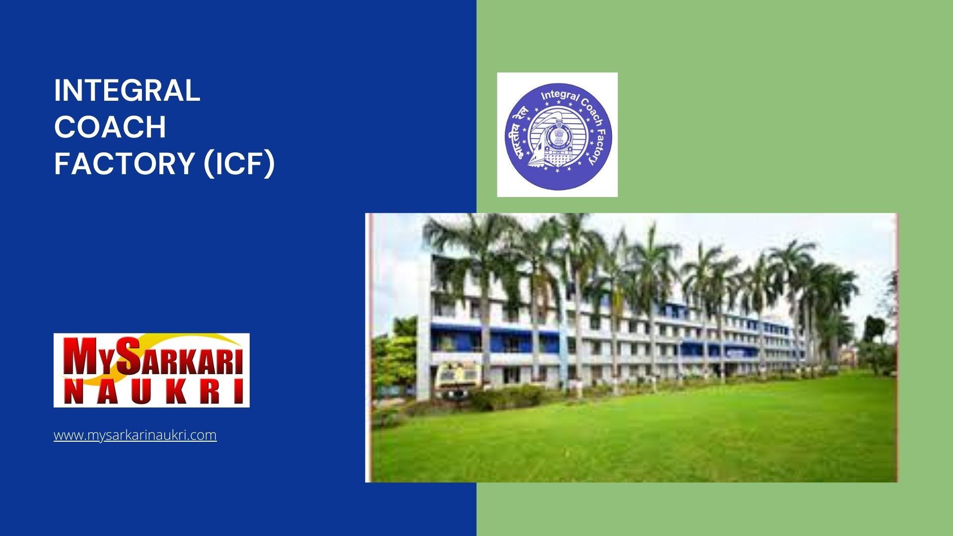 Integral Coach Factory (ICF) Recruitment - MySarkariNaukri En