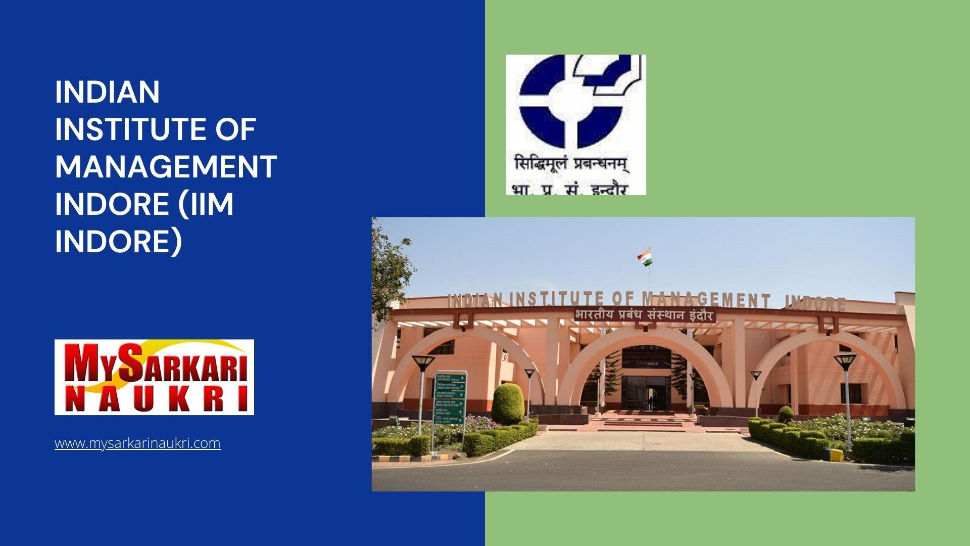 Indian Institute of Management Indore (IIM Indore) Recruitment ...