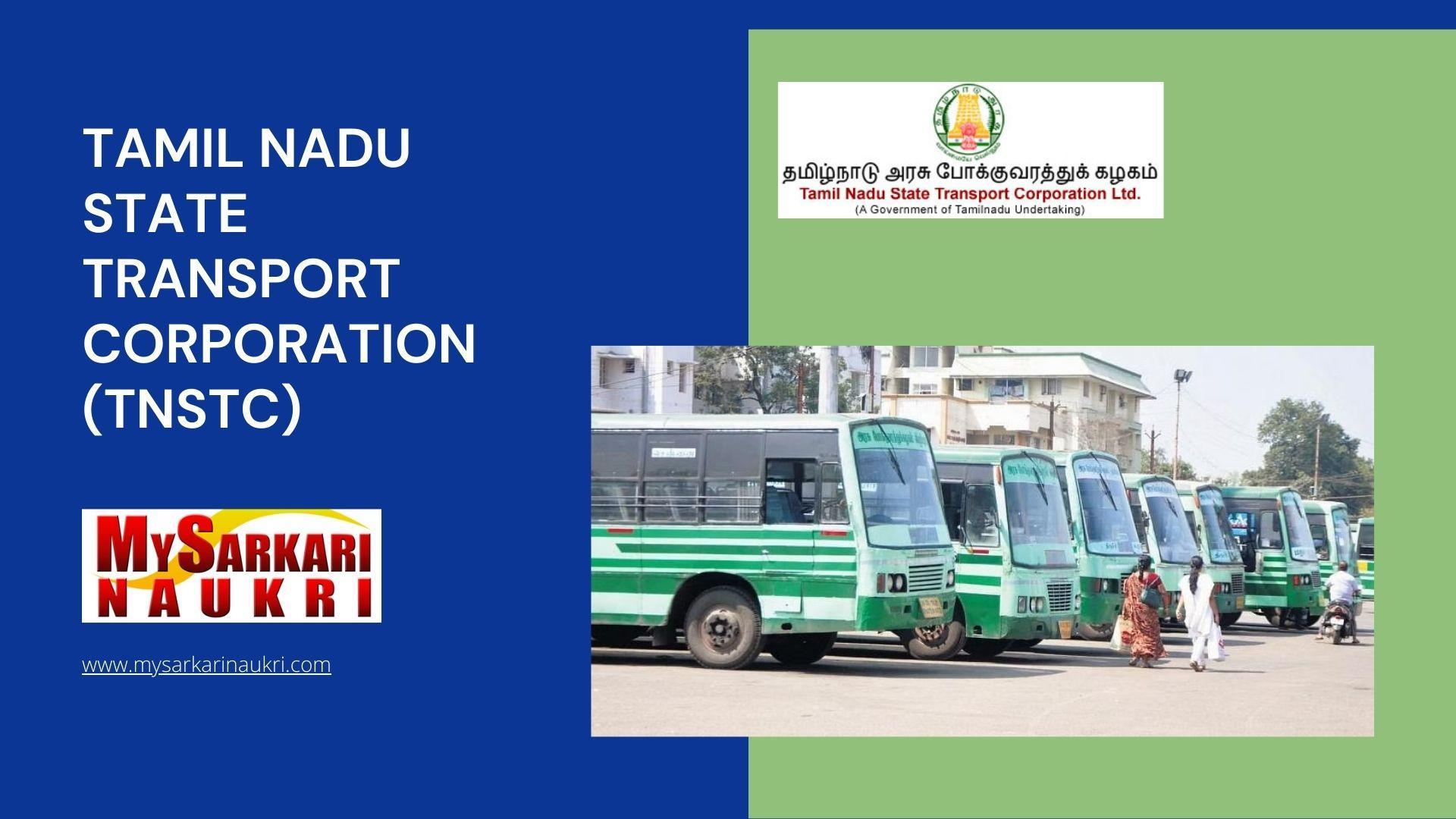Tamil Nadu State Transport Corporation (TNSTC) Recruitment ...