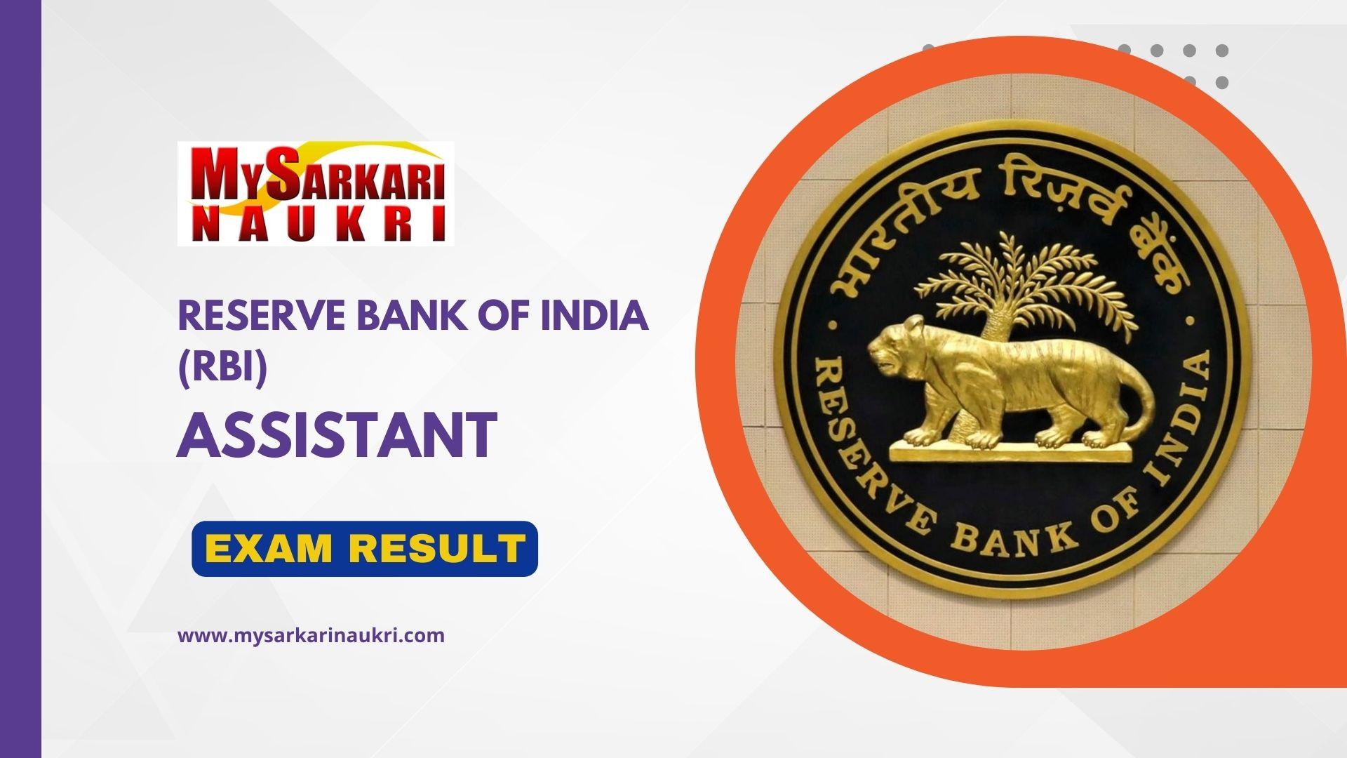 RBI Assistant Mains Result 2024 (Released) | Cut Off Marks, Merit List - MySarkariNaukri En