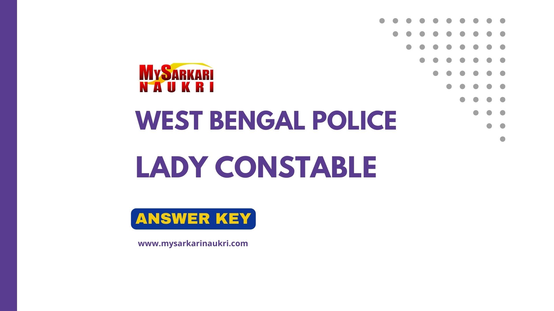 PDF of WB Police Lady Constable Exam Answer Key 2024 | Objections ...