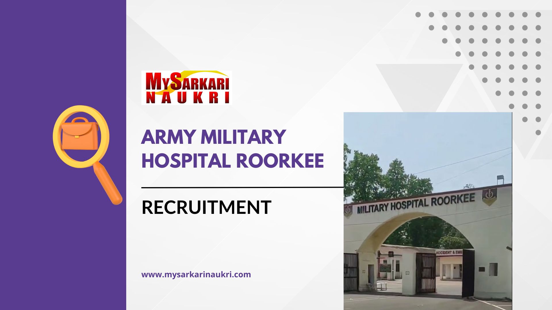 Army Military Hospital Roorkee Recruitment - MySarkariNaukri En