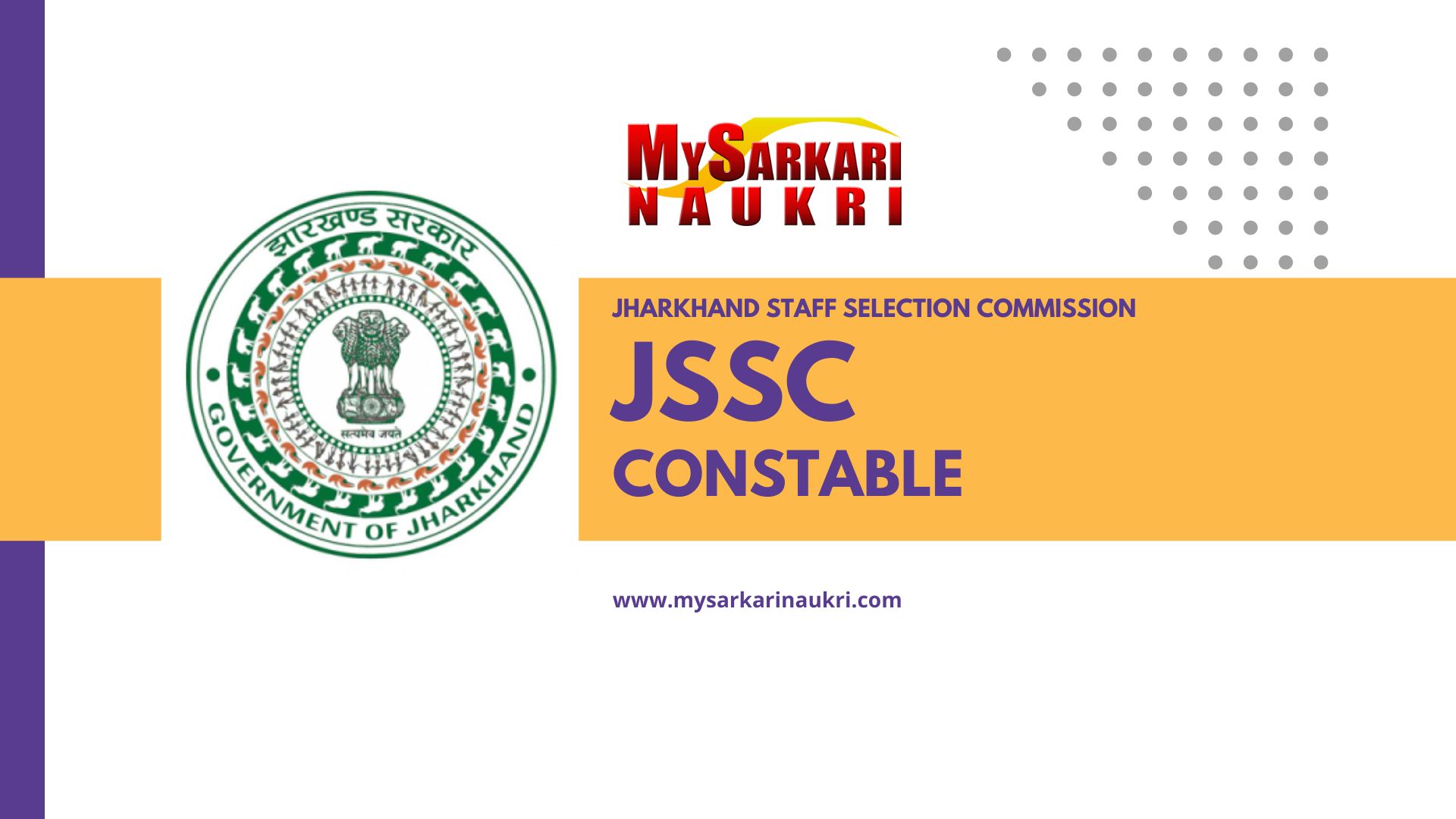 JSSC Constable Recruitment 2024: Apply Now - MySarkariNaukri En
