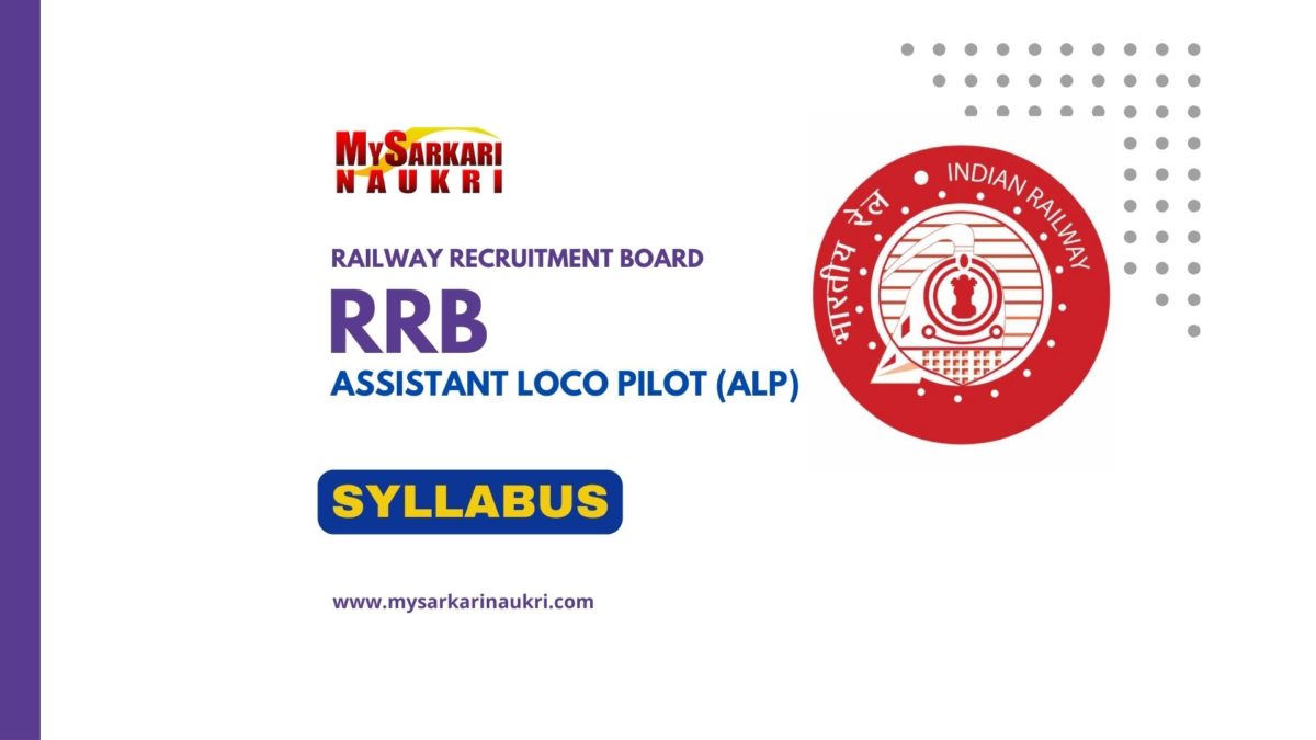 RRB ALP Syllabus: Download PDF For Assistant Loco Pilot CBT 1 and 2 ...