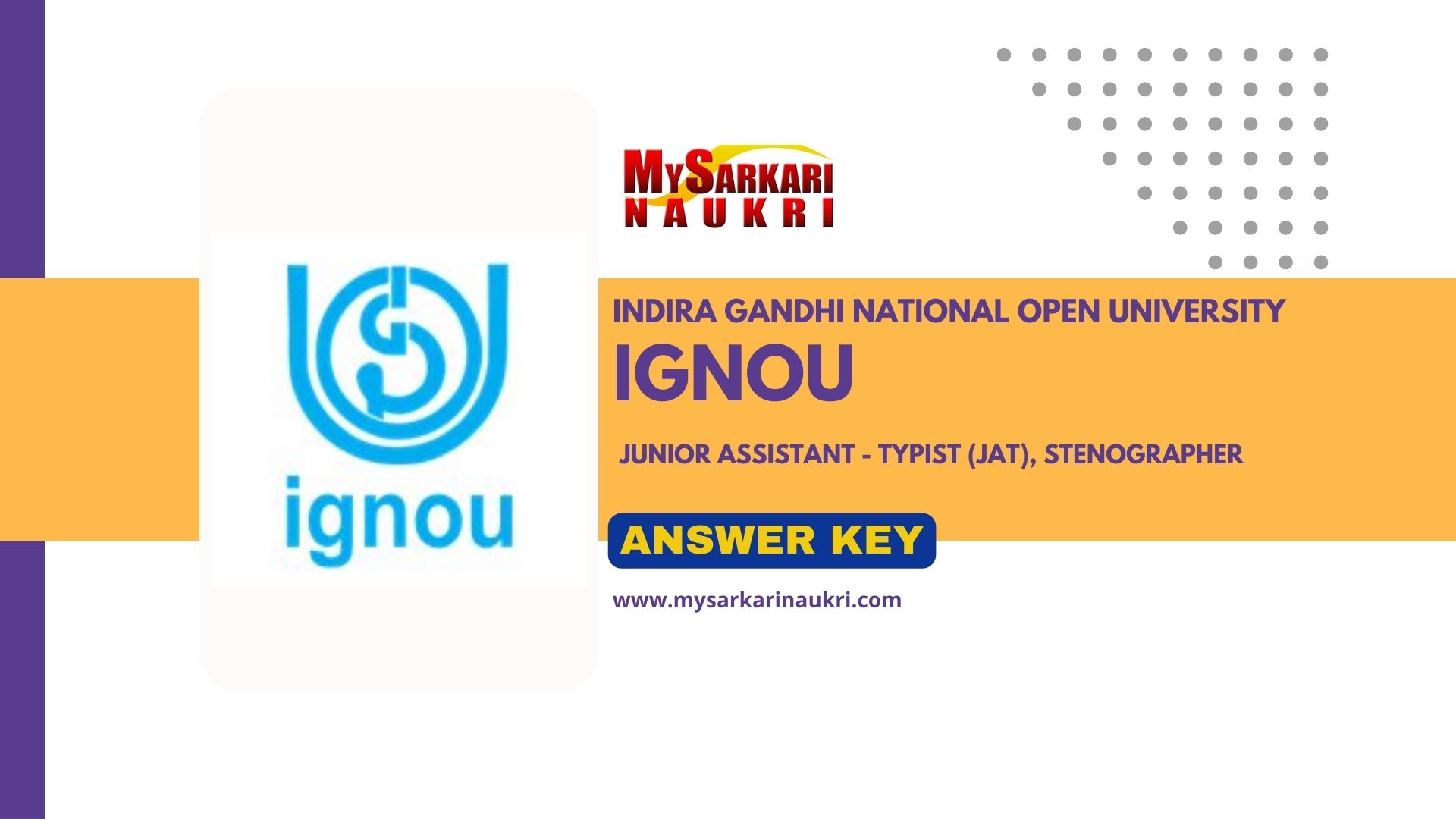IGNOU Answer Key 2024: Exam Key and Objections - MySarkariNaukri En