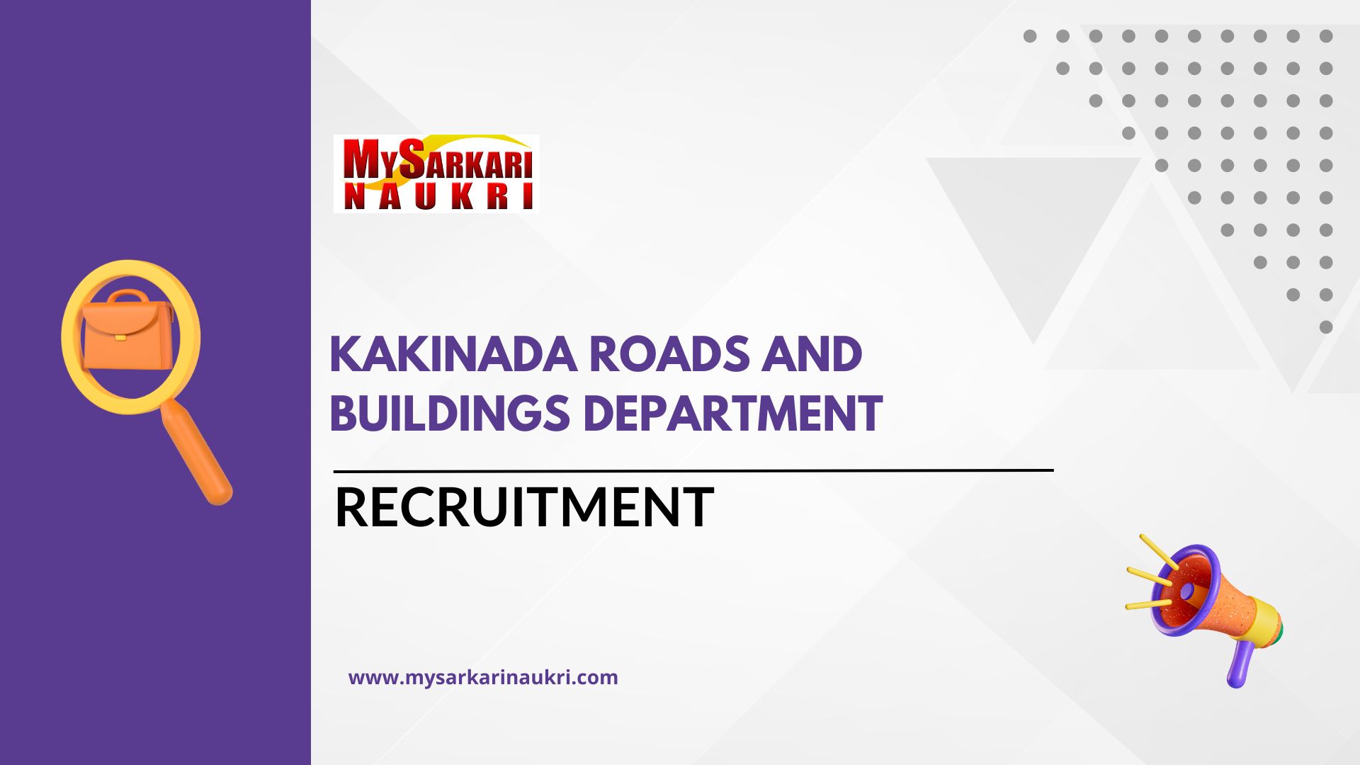 Kakinada Roads and Buildings Department Recruitment 2024 Notification ...