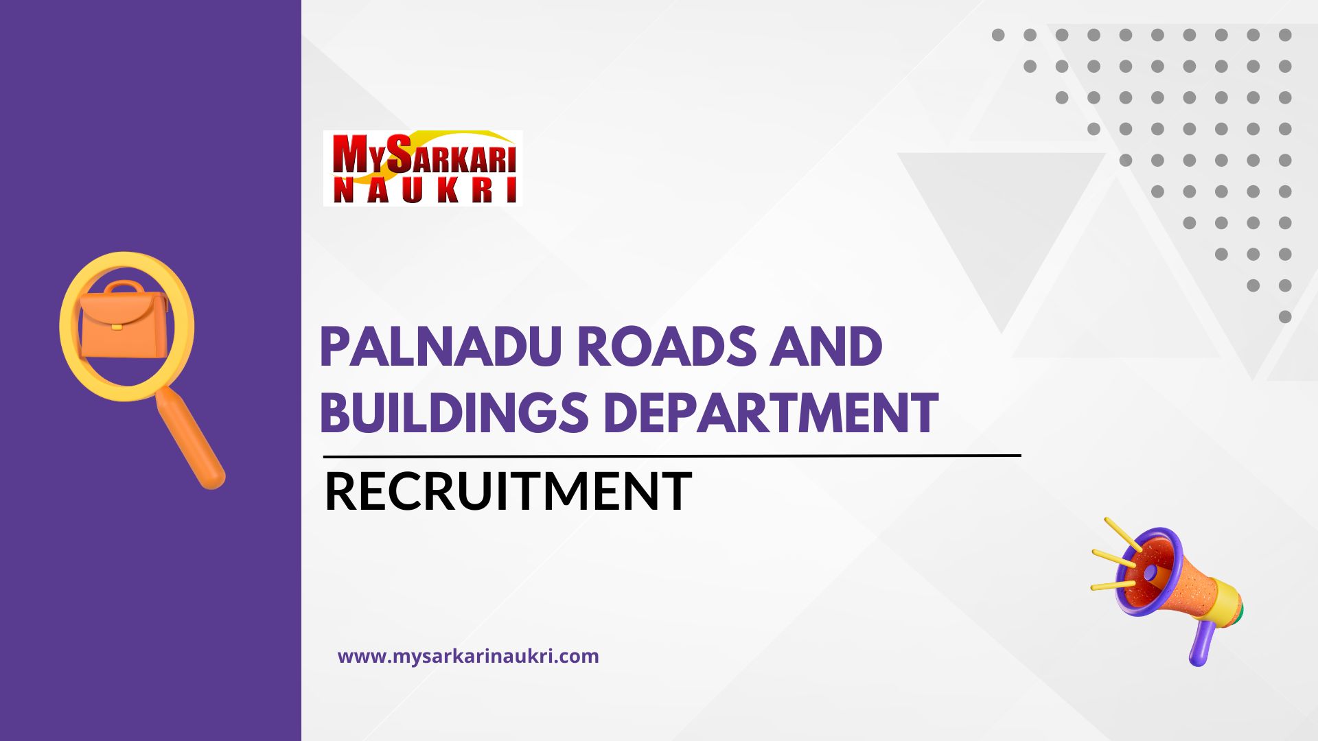 Palnadu Roads and Buildings Department Recruitment - MySarkariNaukri En