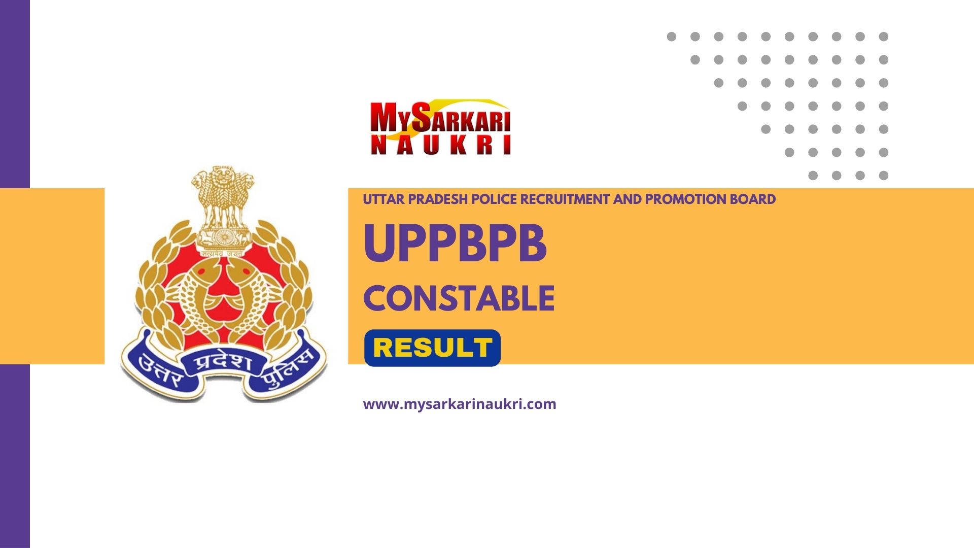 UP Police Constable Result | Cut Off Marks, Merit List - MySarkariNaukri En