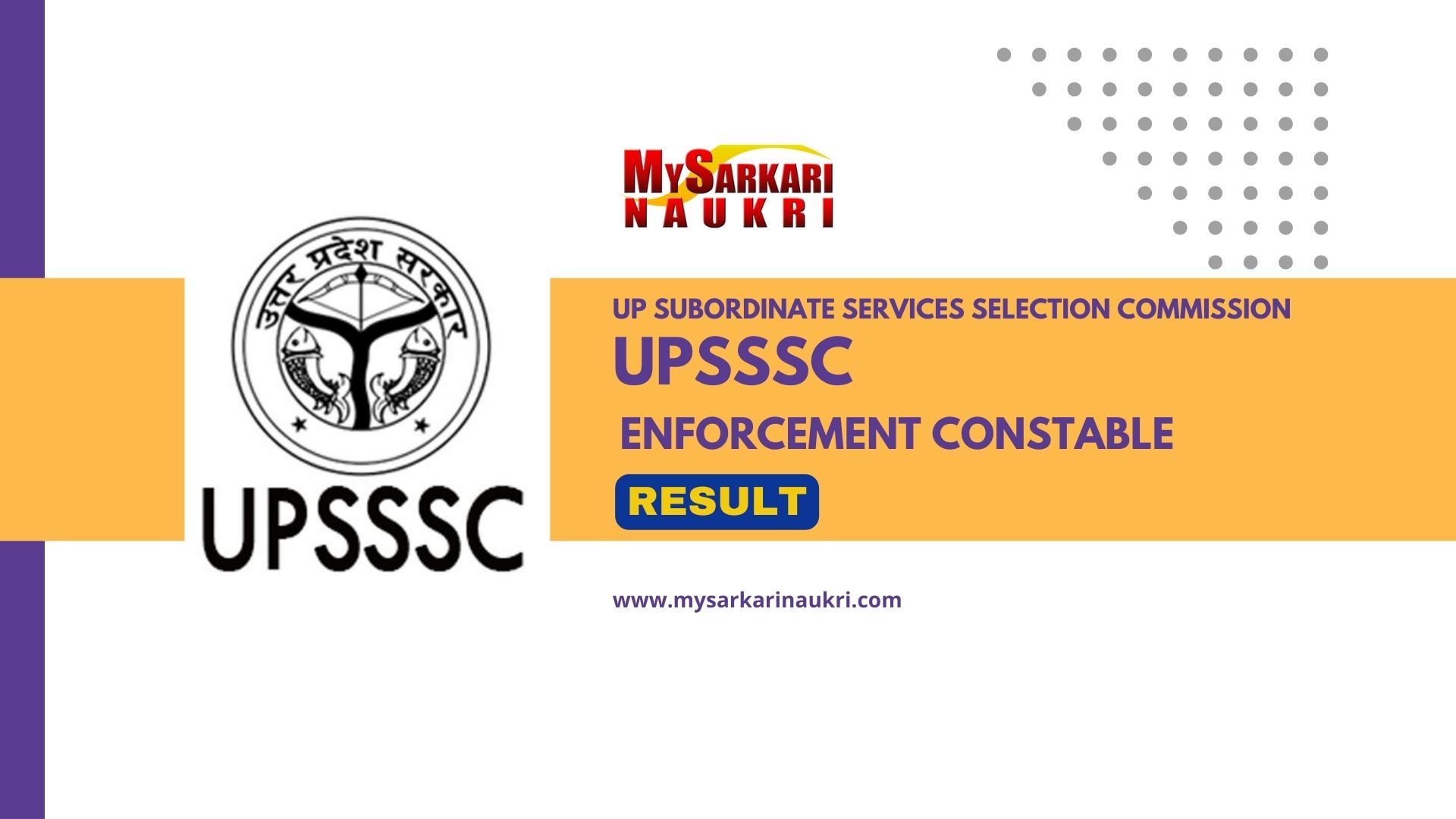 UPSSSC Enforcement Constable Result 2024: Cut Off Marks, Merit List ...