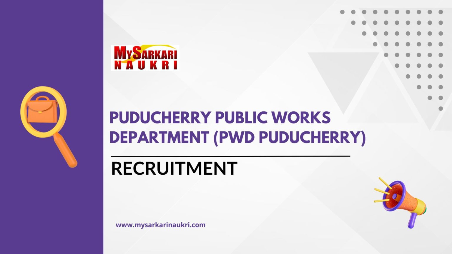 Puducherry Public Works Department (PWD Puducherry) Recruitment ...