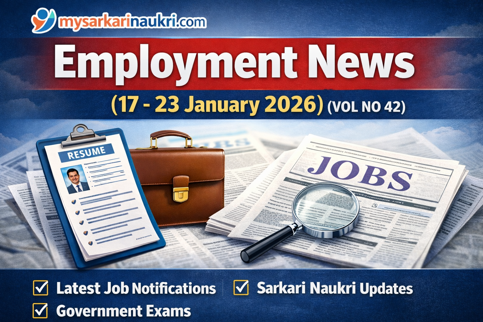 Employment News (17 - 23 January 2026) (VOL NO 42) - MySarkariNaukri.com