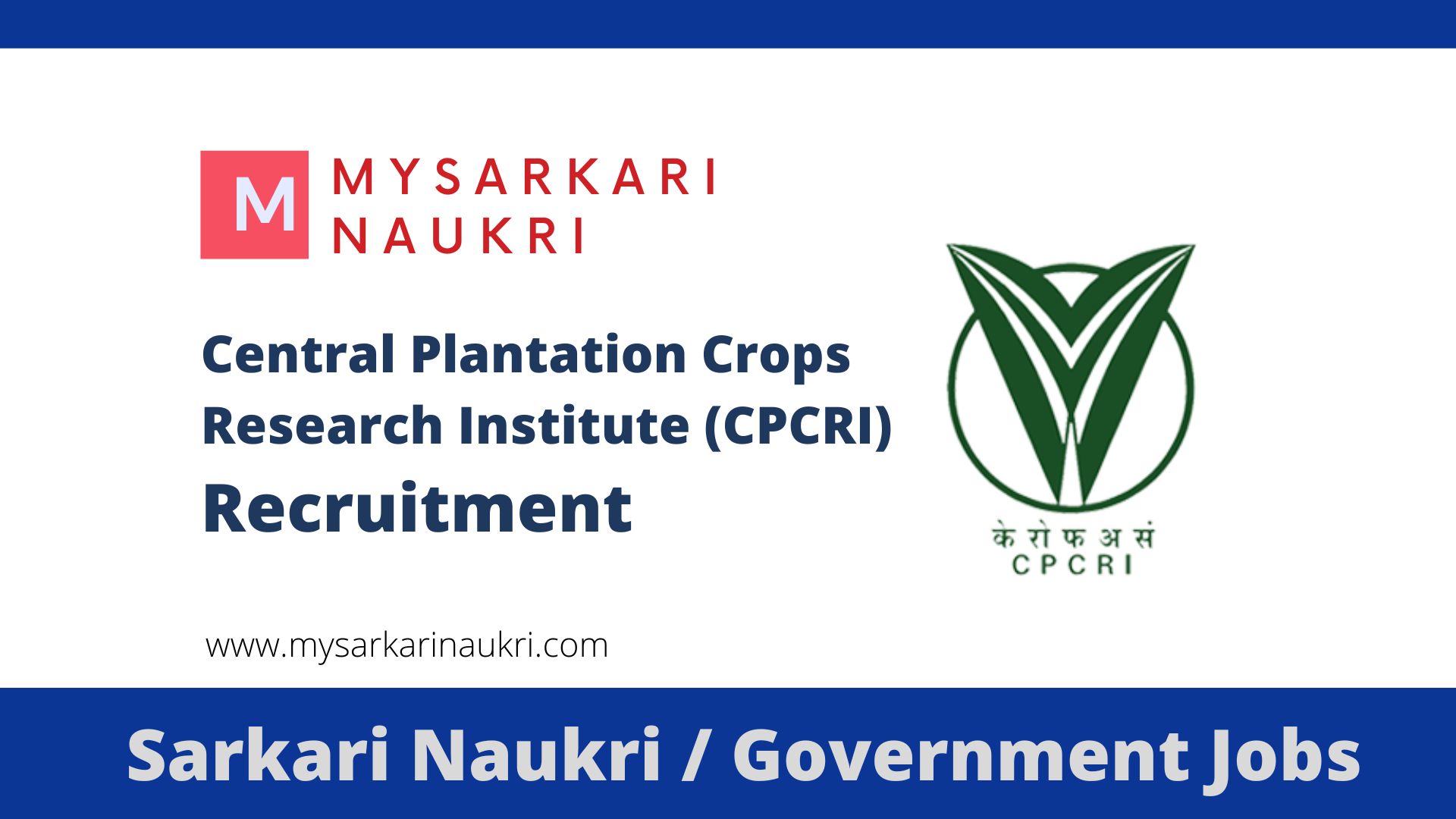 CPCRI Recruitment 2024 For 15 Skill Development Training Programme ...