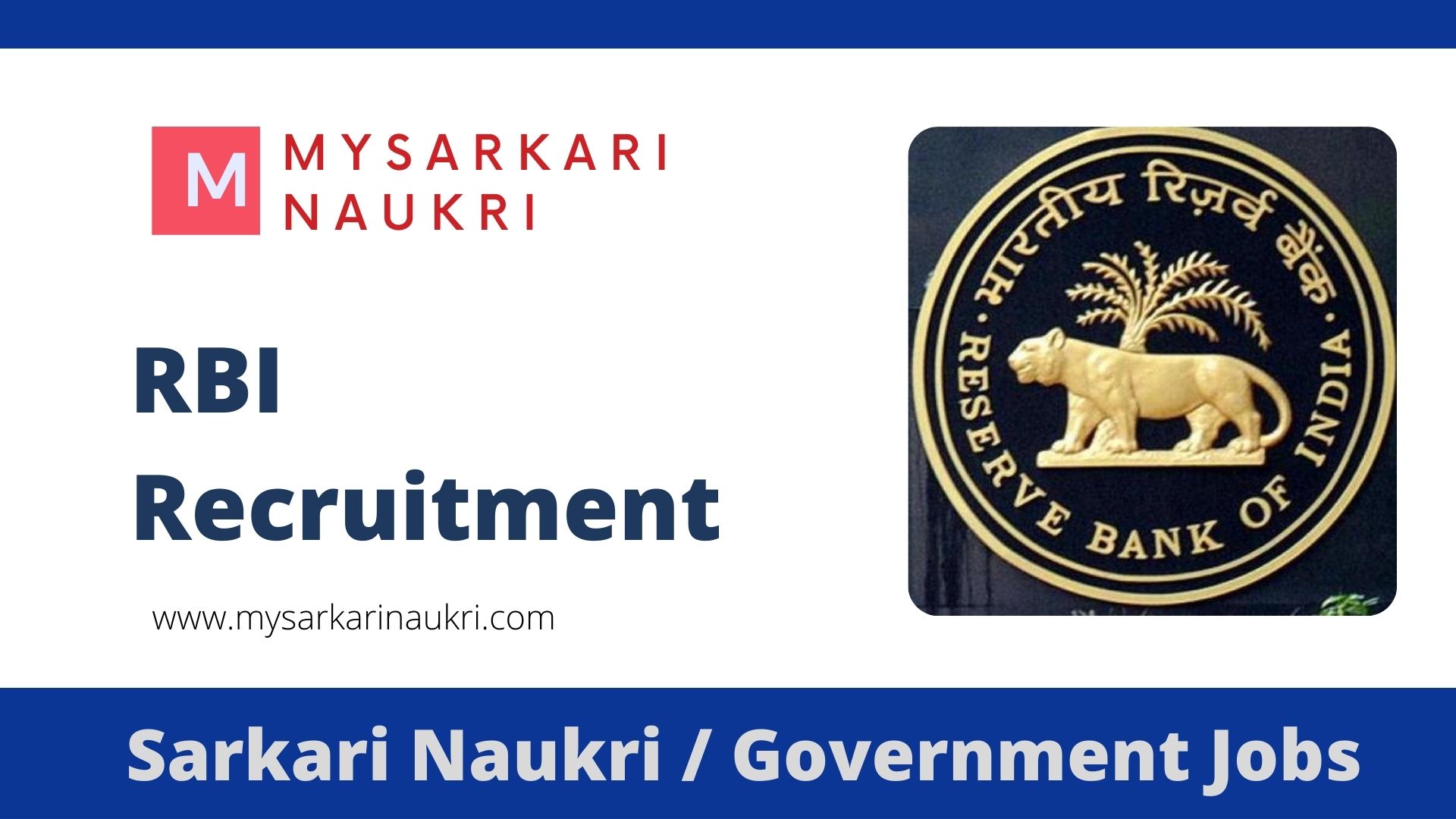 RBI Recruitment 2025 For 28 Manager and Various Posts - MySarkariNaukri.com