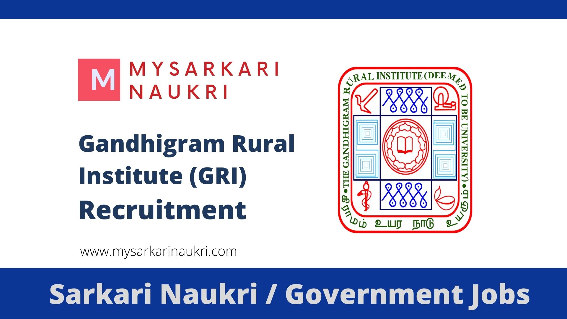 Gandhigram Rural Institute Recruitment 2025 For Field Assistant, Lab ...