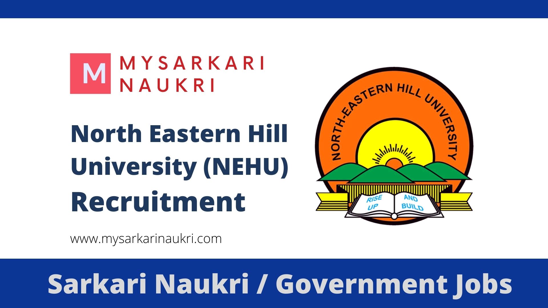 NEHU Recruitment 2025 For 77 Guest Faculty - MySarkariNaukri.com