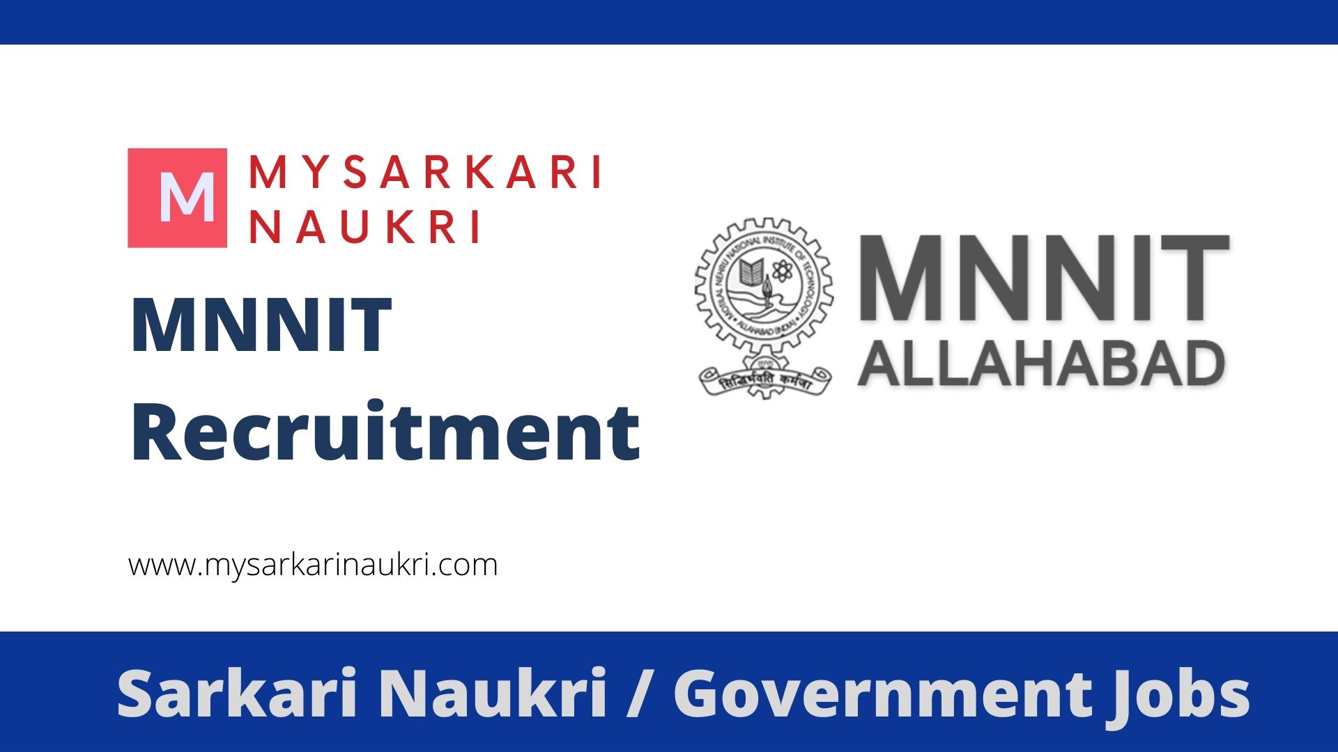 MNNIT Recruitment 2025 For Project Fellow - MySarkariNaukri.com