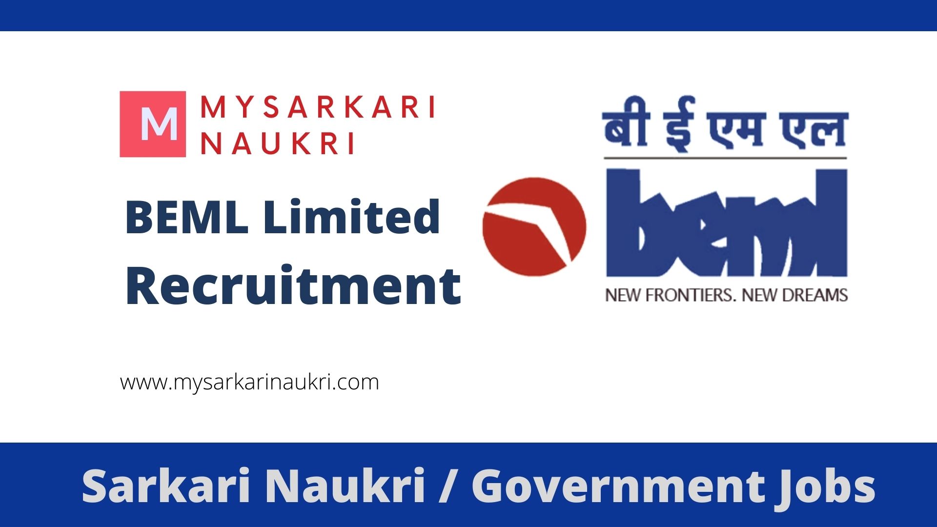 BEML Limited Recruitment 2025 For 96 Junior Executive - MySarkariNaukri.com