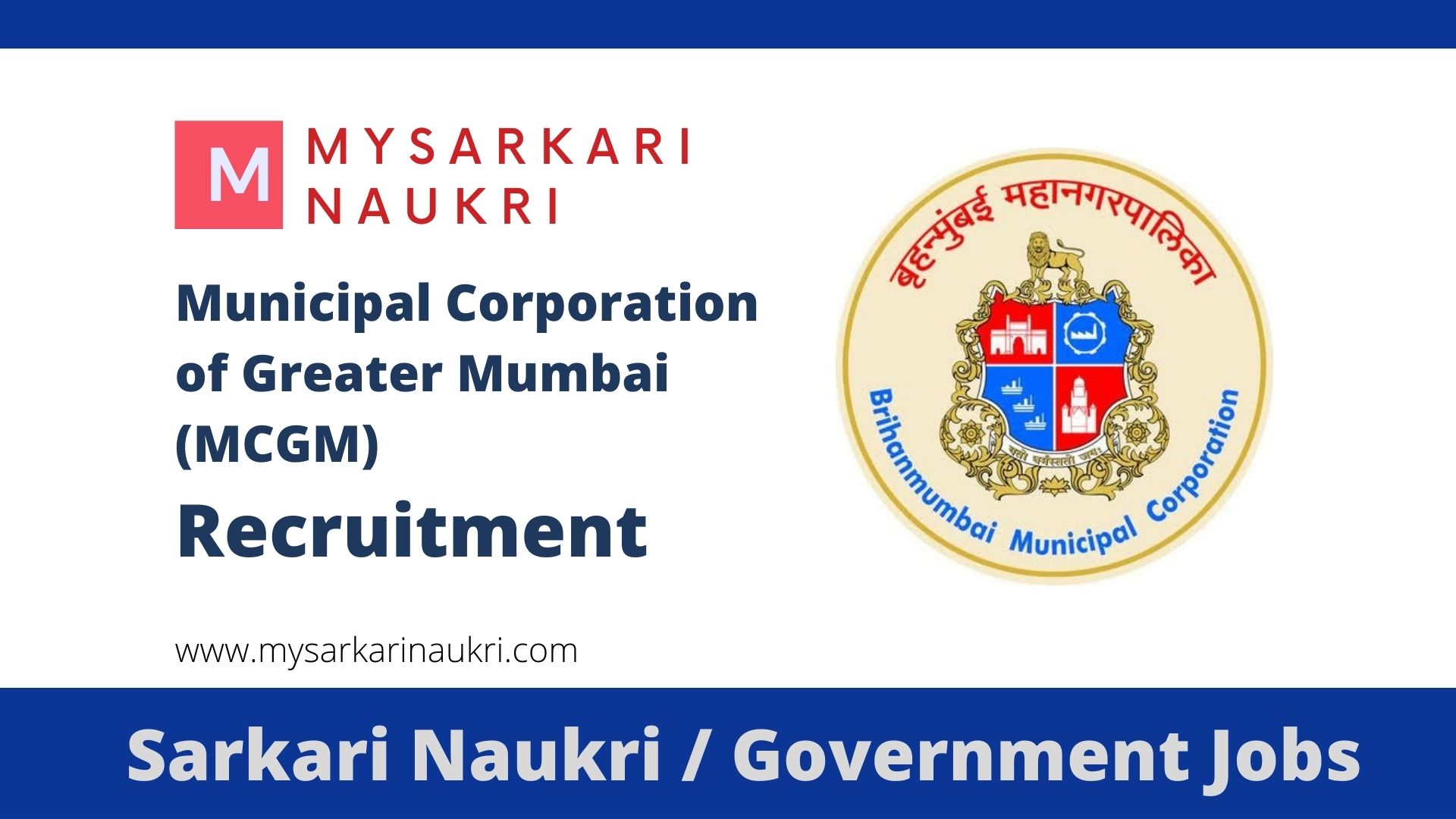 MCGM Recruitment 2025 For 137 Medical Officer and Various Posts ...