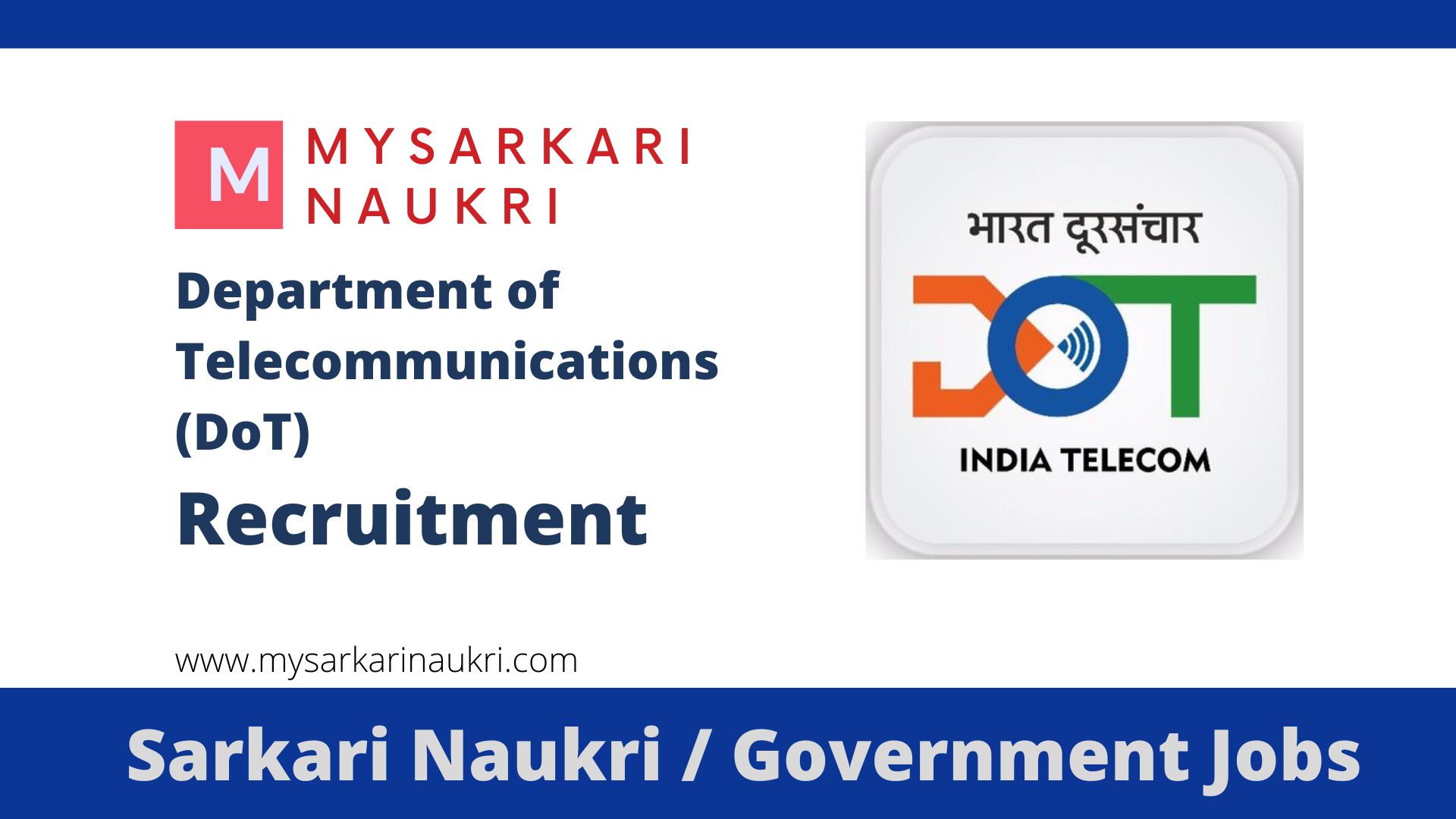 Department of Telecommunications Recruitment 2025 For Telecom Assistant ...