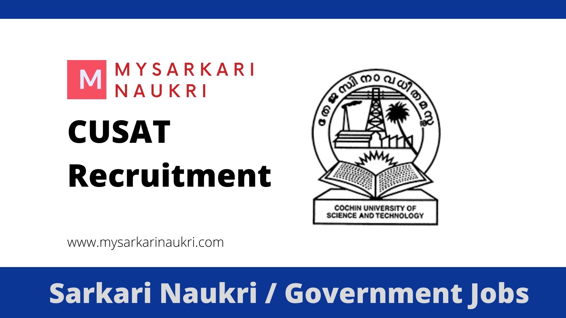 CUSAT Recruitment 2025 For Assistant Professor - MySarkariNaukri.com
