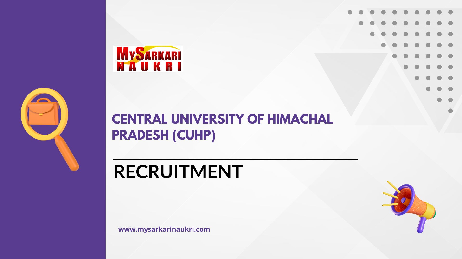 CUHP Recruitment 2025 For 31 Various Teaching Positions ...