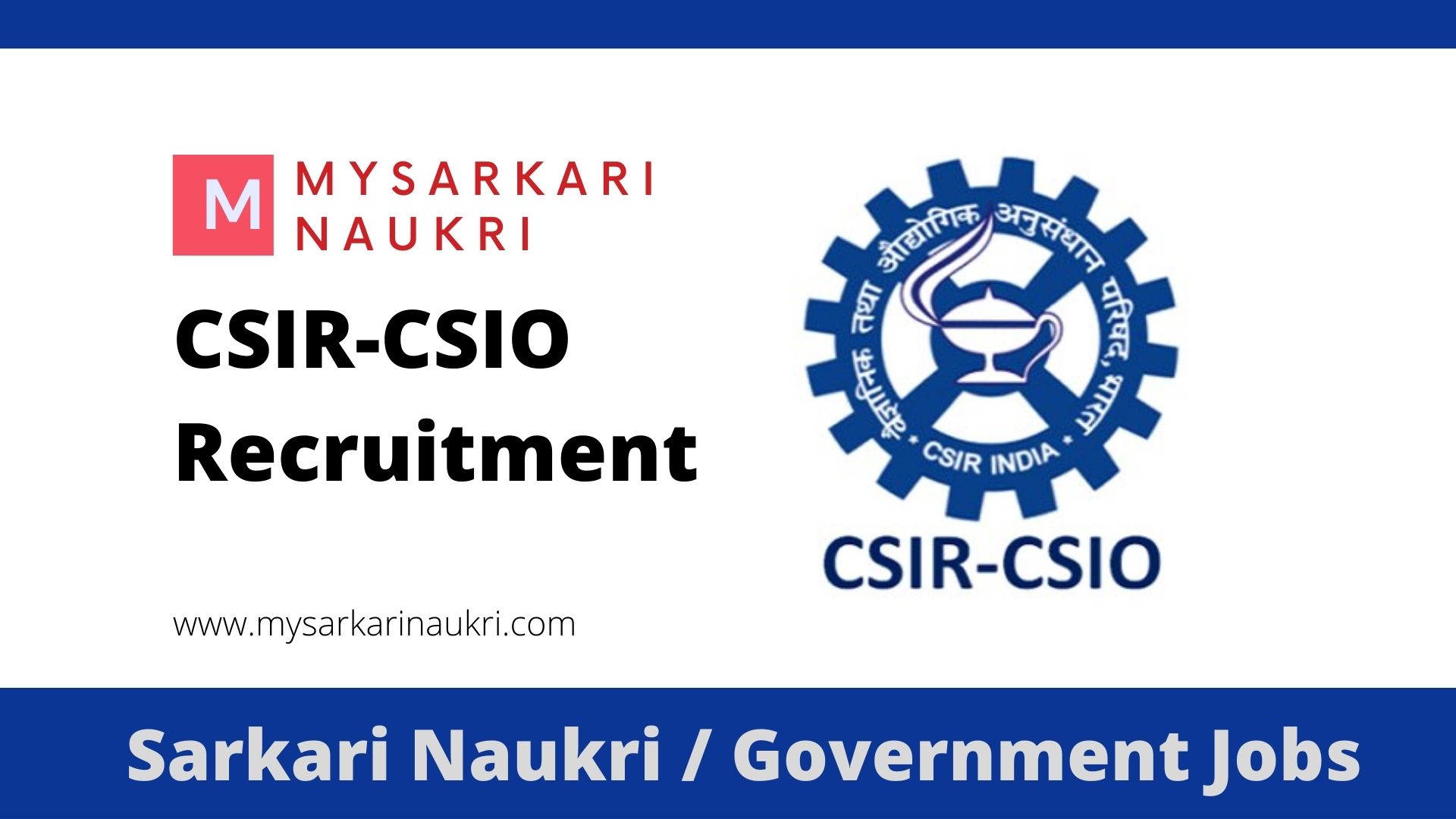 CSIO Recruitment 2025 For 17 Scientist - MySarkariNaukri.com