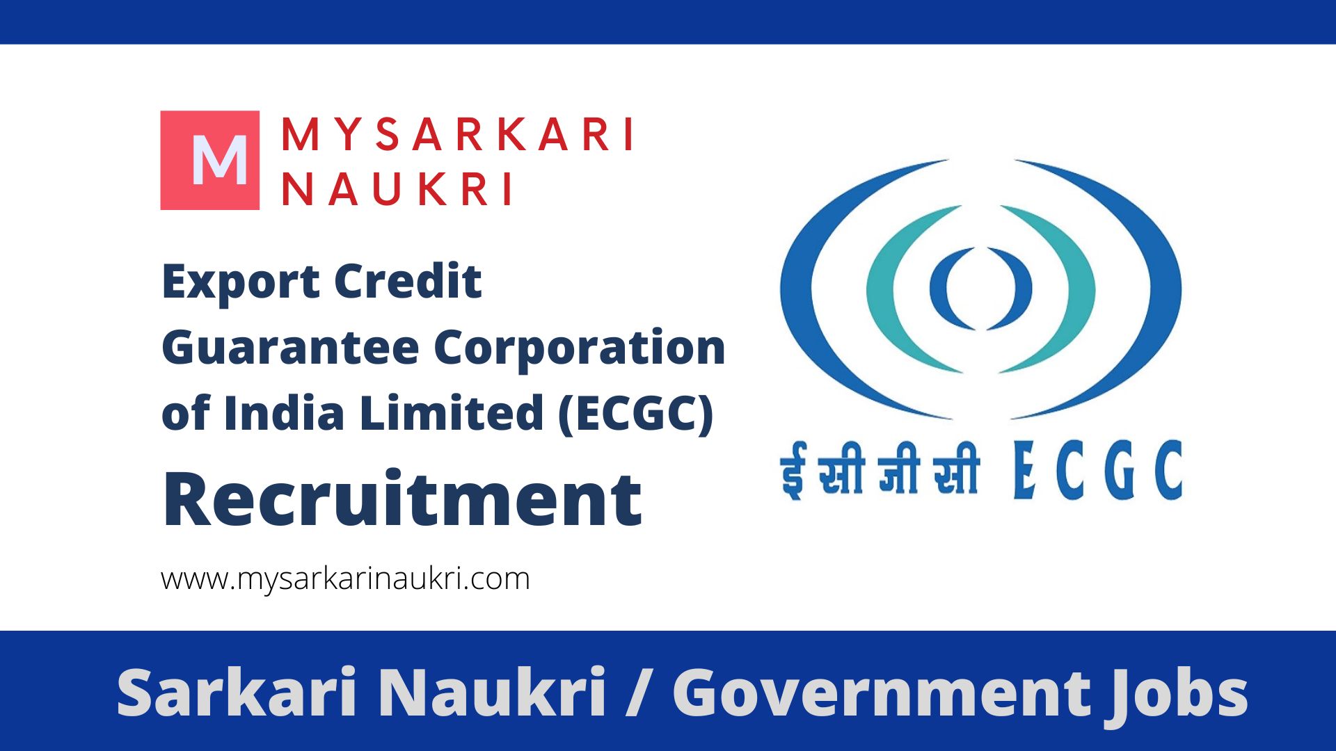 ECGC Ltd Recruitment 2025 For 30 Probationary Officer (PO ...