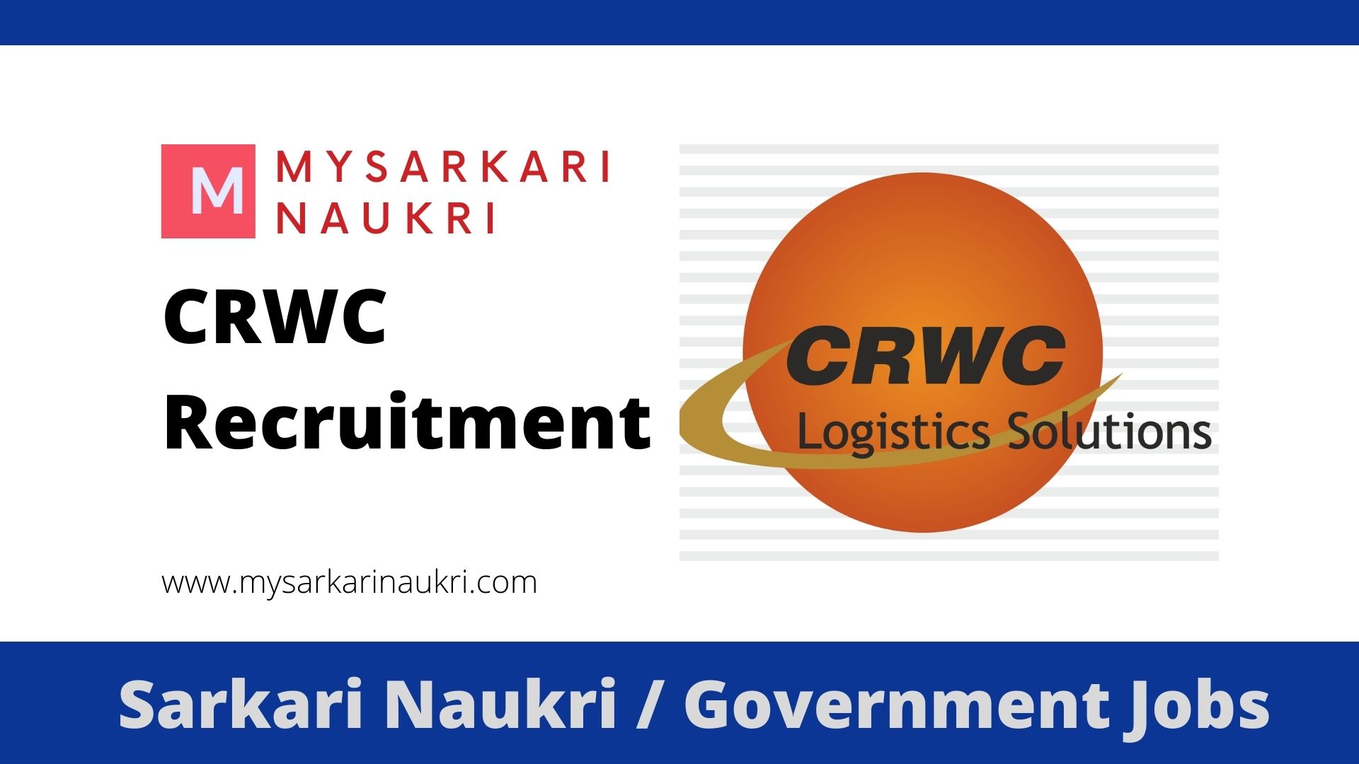 CRWC Recruitment 2025 crwc.in Central Railside Warehouse Company Jobs