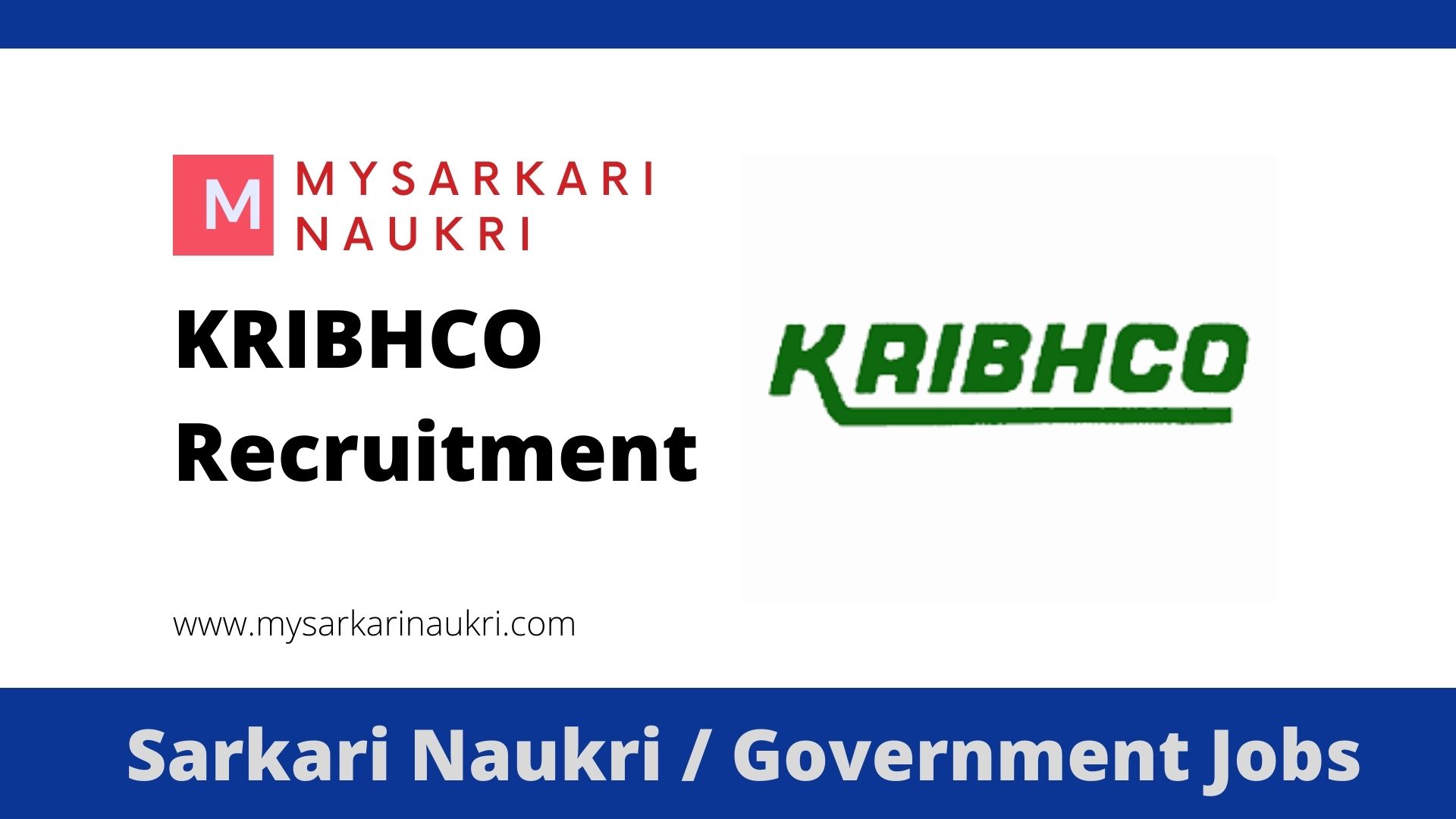 KRIBHCO Recruitment 2025 For Technician / Assistant Technician, Assistant - MySarkariNaukri.com