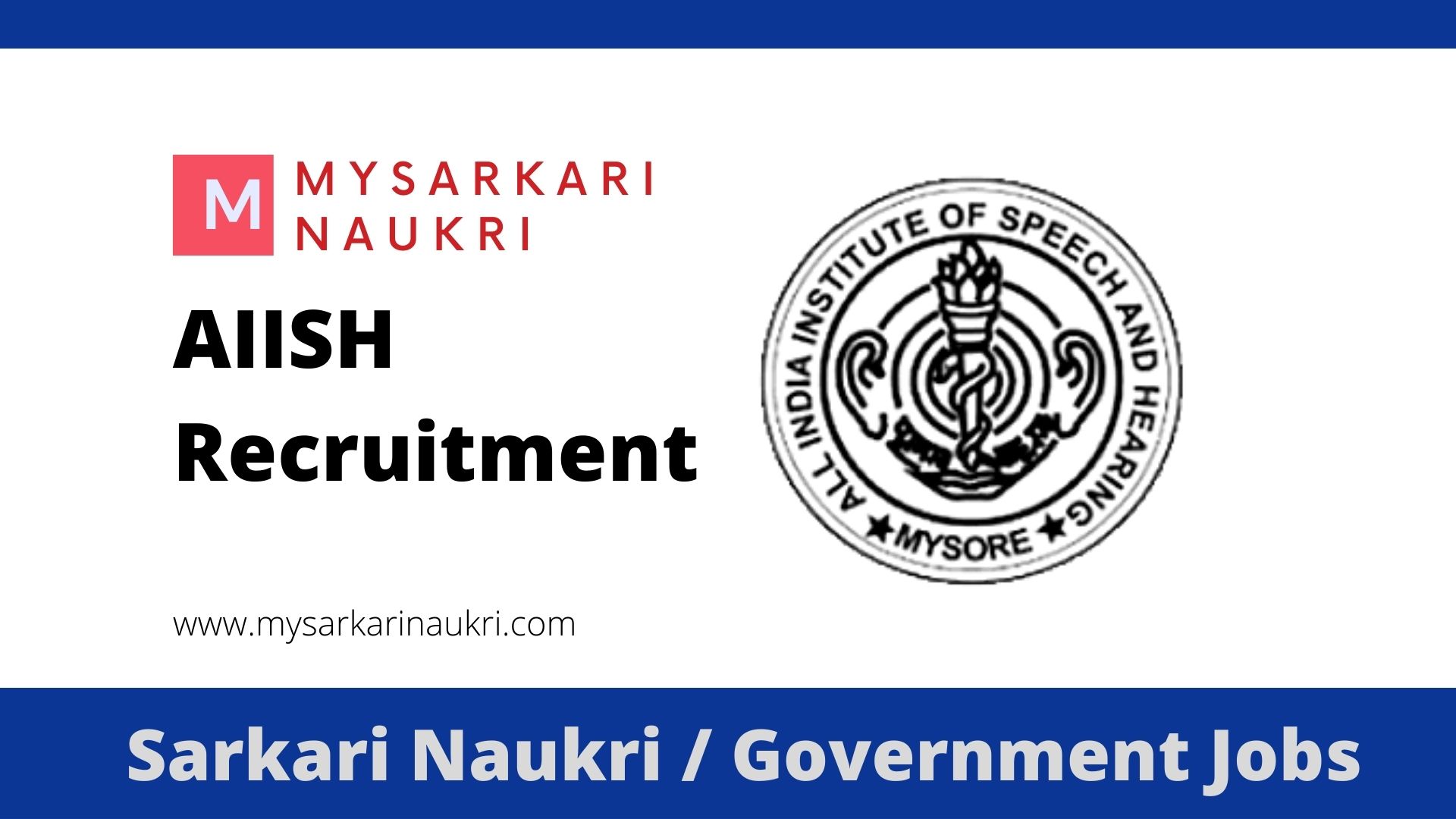 AIISH Recruitment 2025 For 7 Receptionist and Various Posts ...